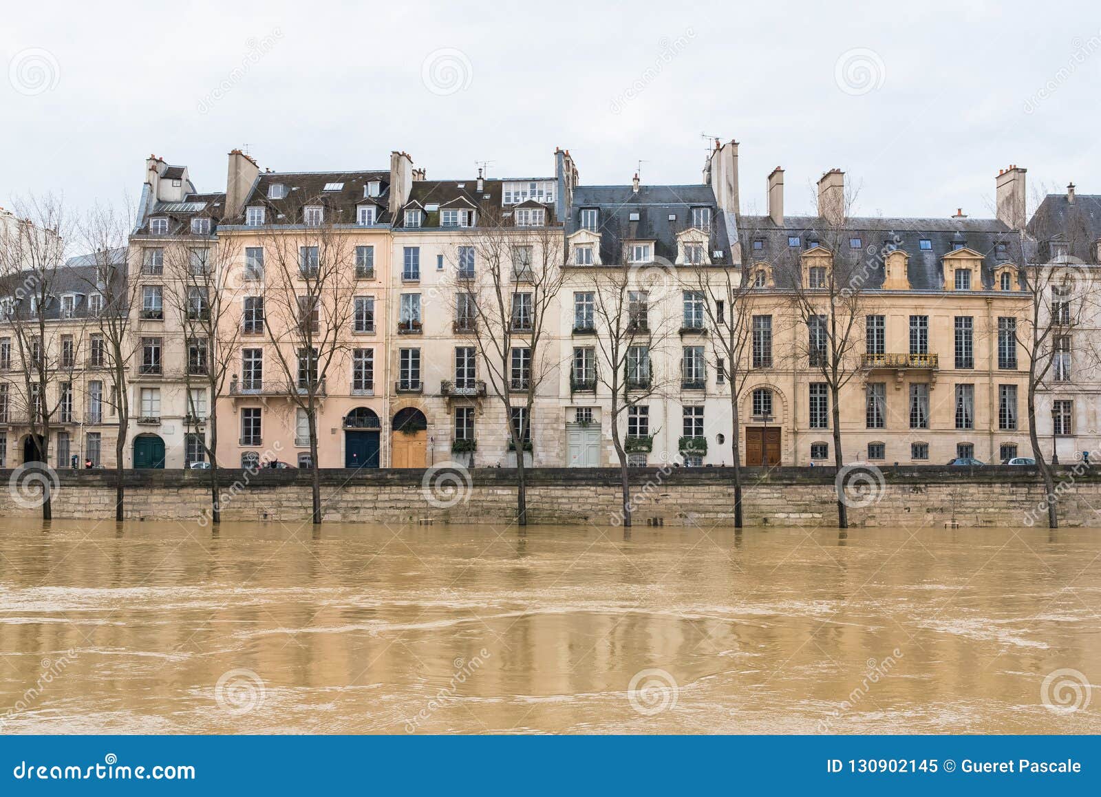 Paris, bank of the Seine stock image. Image of background - 130902145