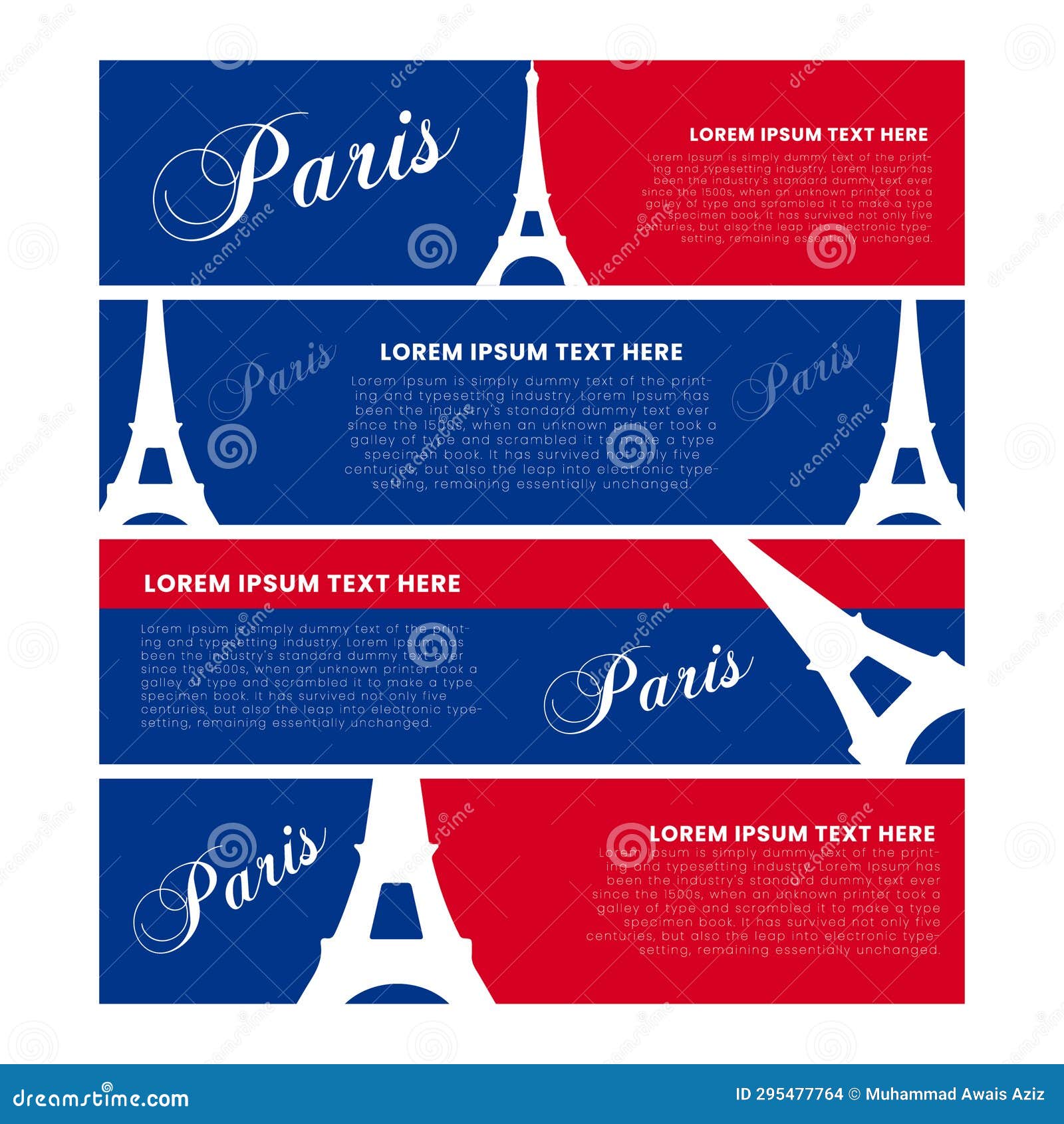 Paris Banner Design. Paris Facebook Cover Template Stock Vector ...