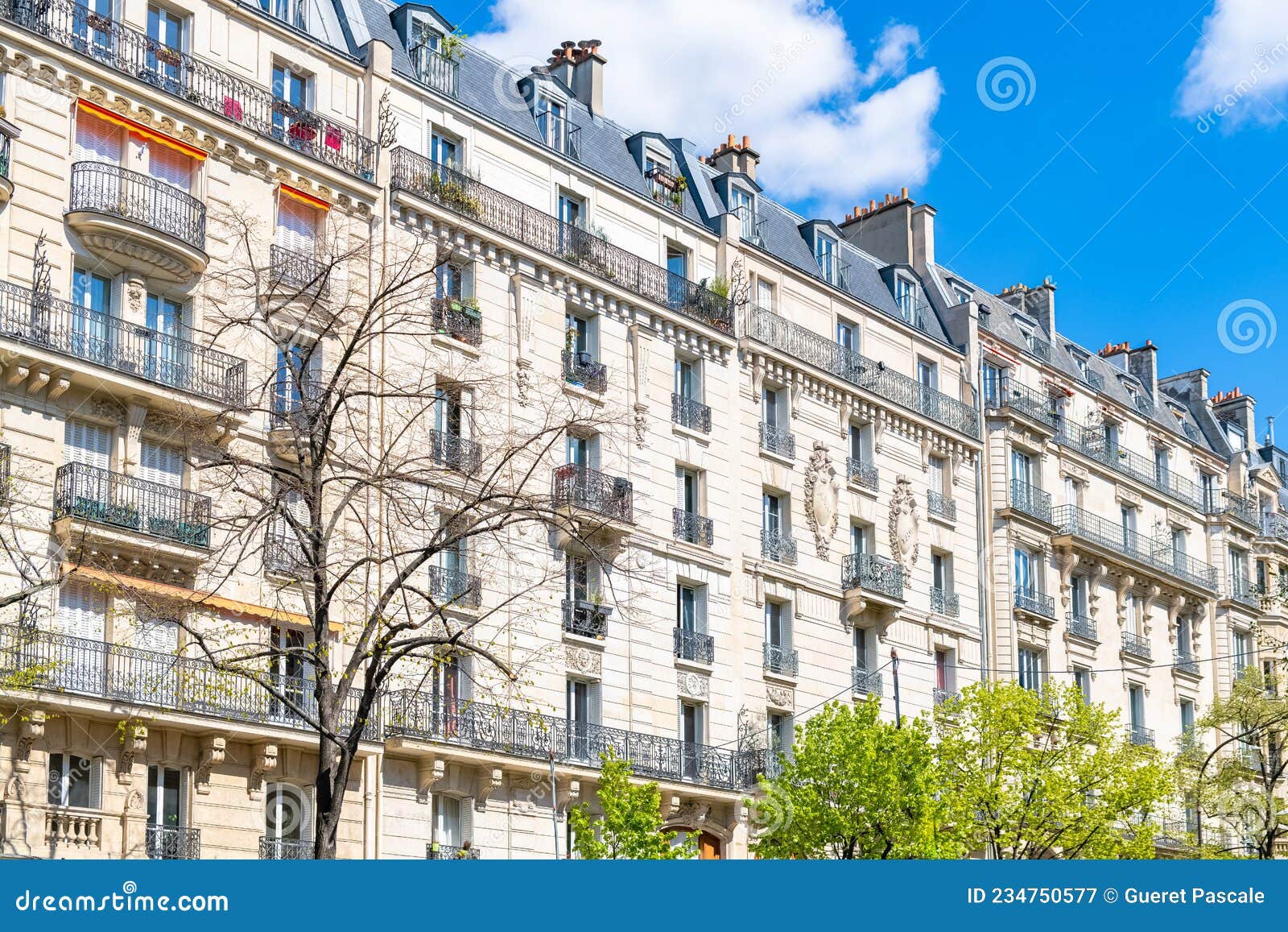 Paris, beautiful buildings stock image. Image of detail - 234750577