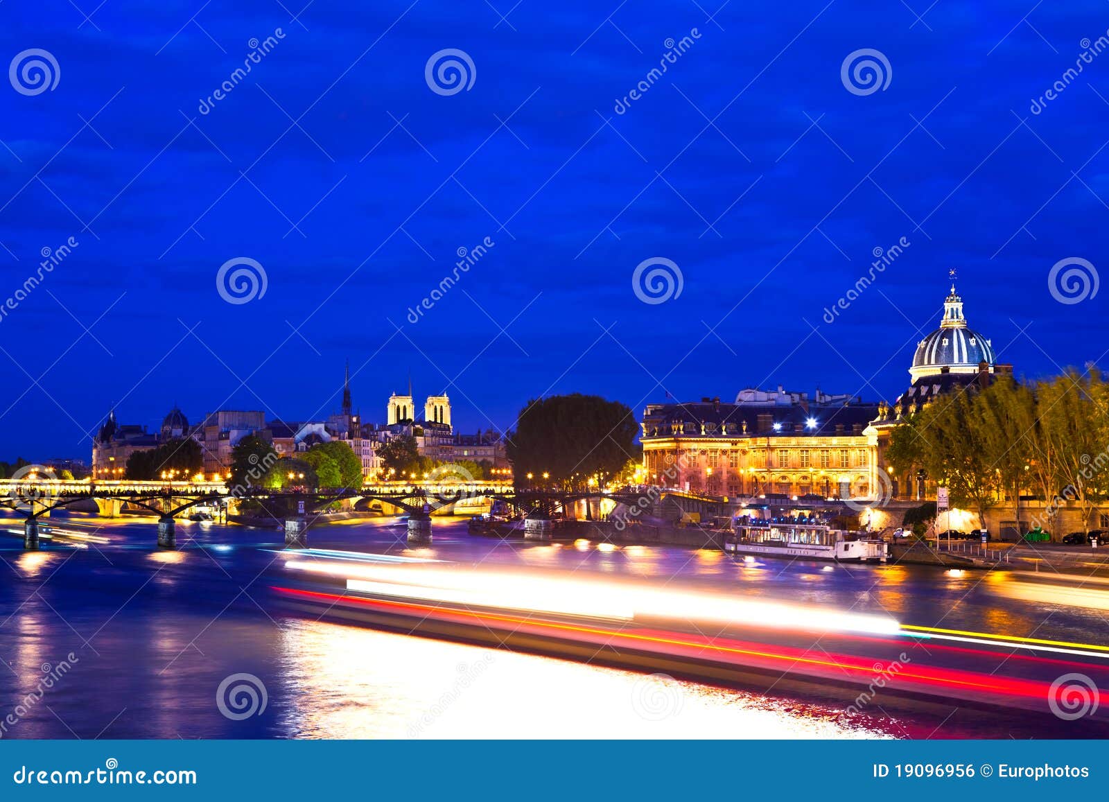 Paris at the Blue Hour stock photo. Image of light, landmark - 19096956