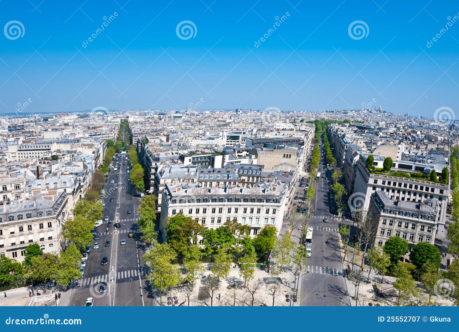 Paris Boulevards stock image. Image of green, metropolis - 25552707