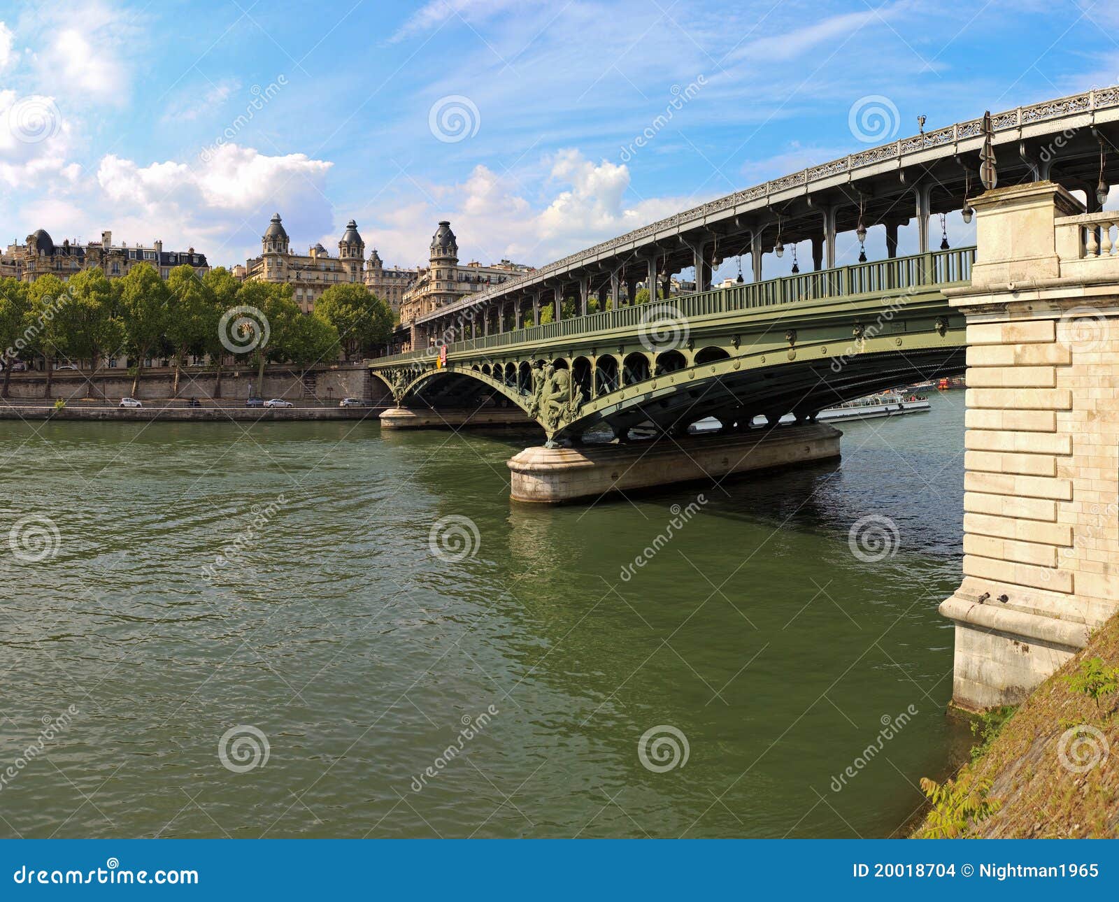 Paris Bridge stock photo. Image of landscape, boat, culture - 20018704