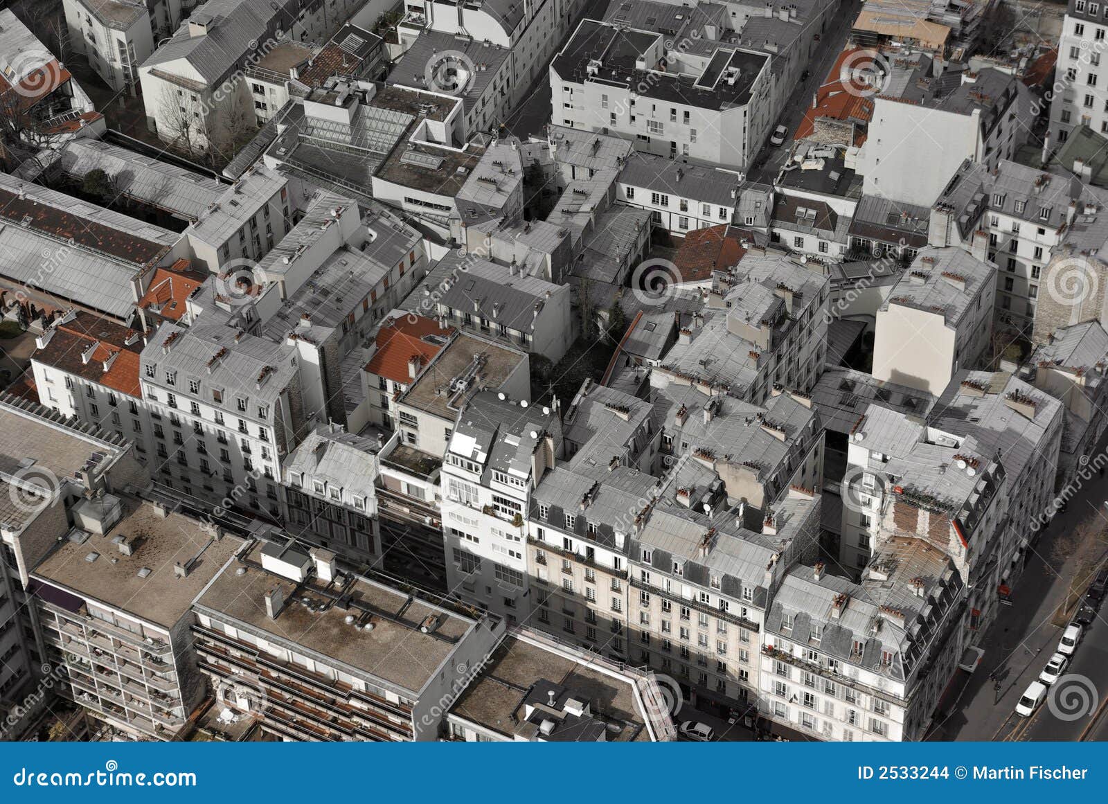 Paris buildings from above stock photo. Image of view - 2533244