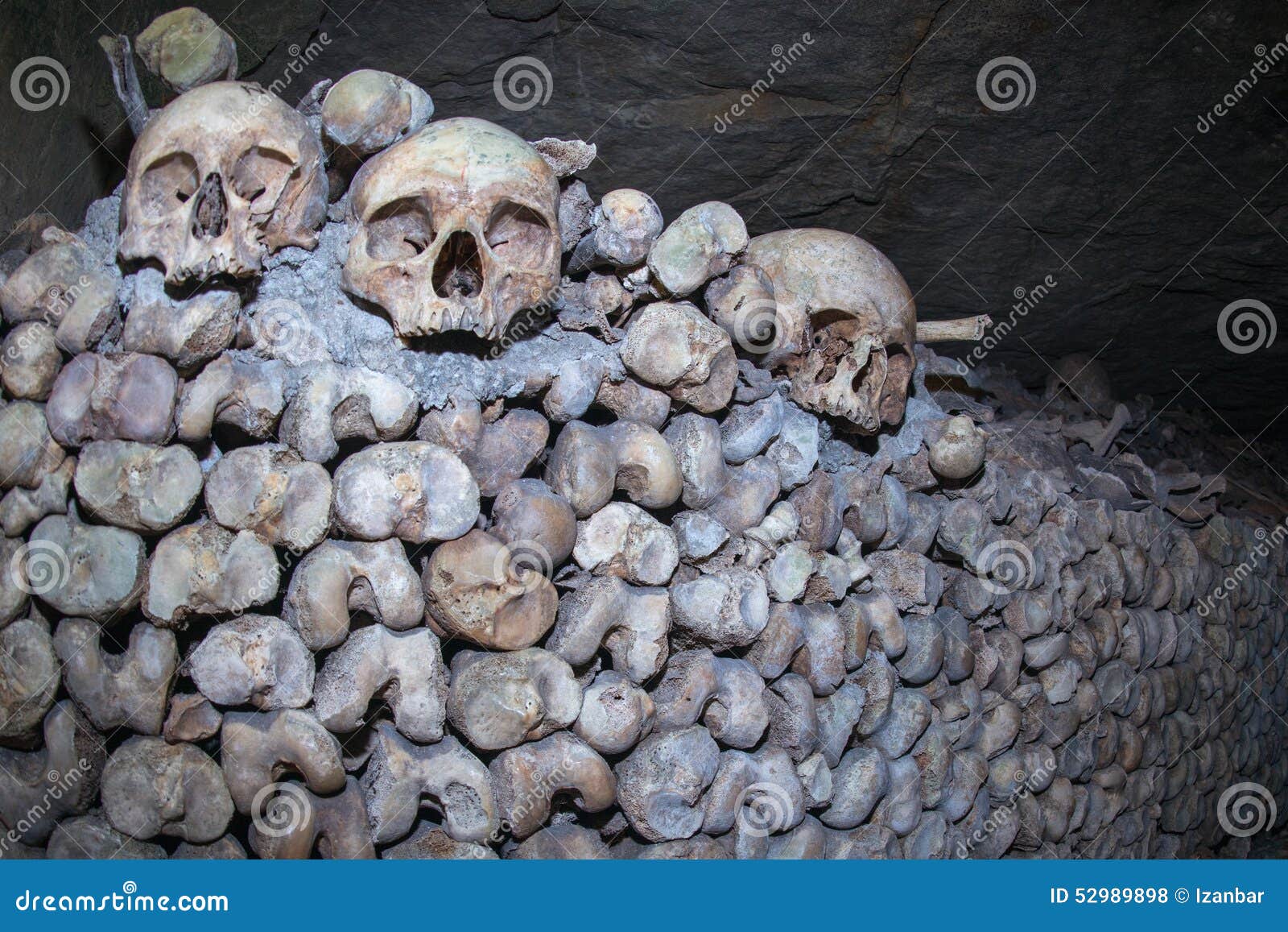 Paris Catacombs Skulls and Bones Stock Photo - Image of medical, face ...