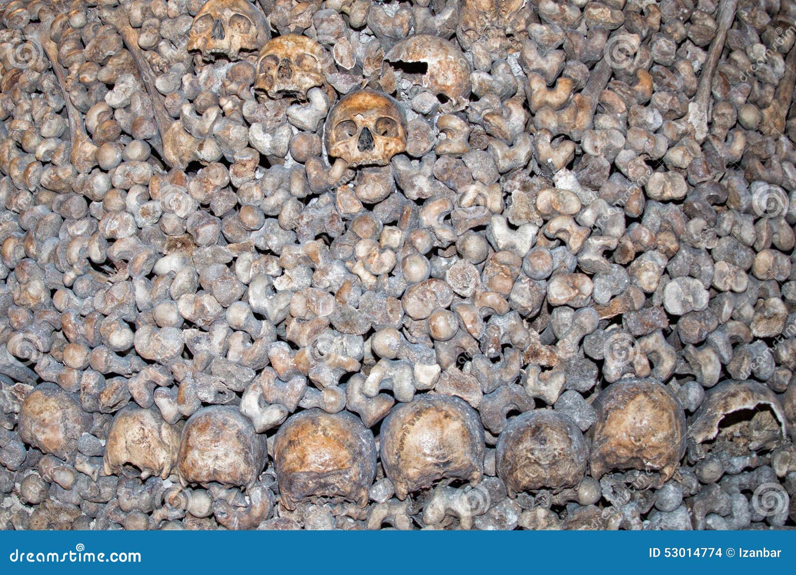 Paris Catacombs Skulls and Bones Editorial Stock Image - Image of paris ...