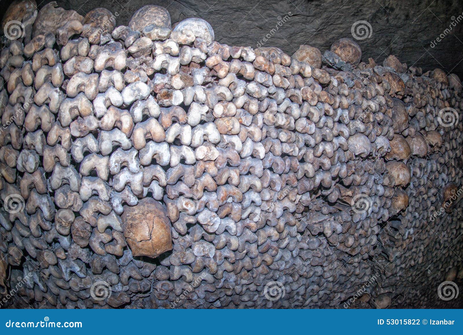Paris Catacombs Skulls and Bones Editorial Photography - Image of death ...