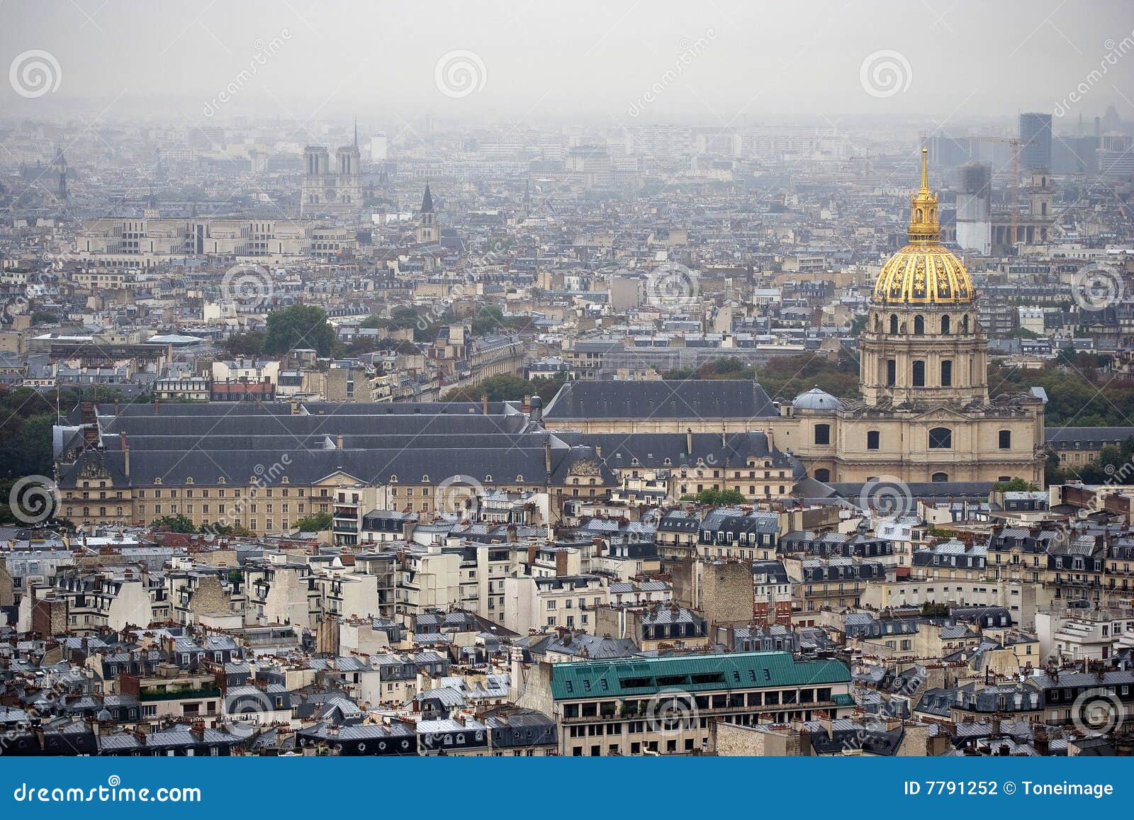 Paris city panoramic view stock photo. Image of eiffel - 7791252