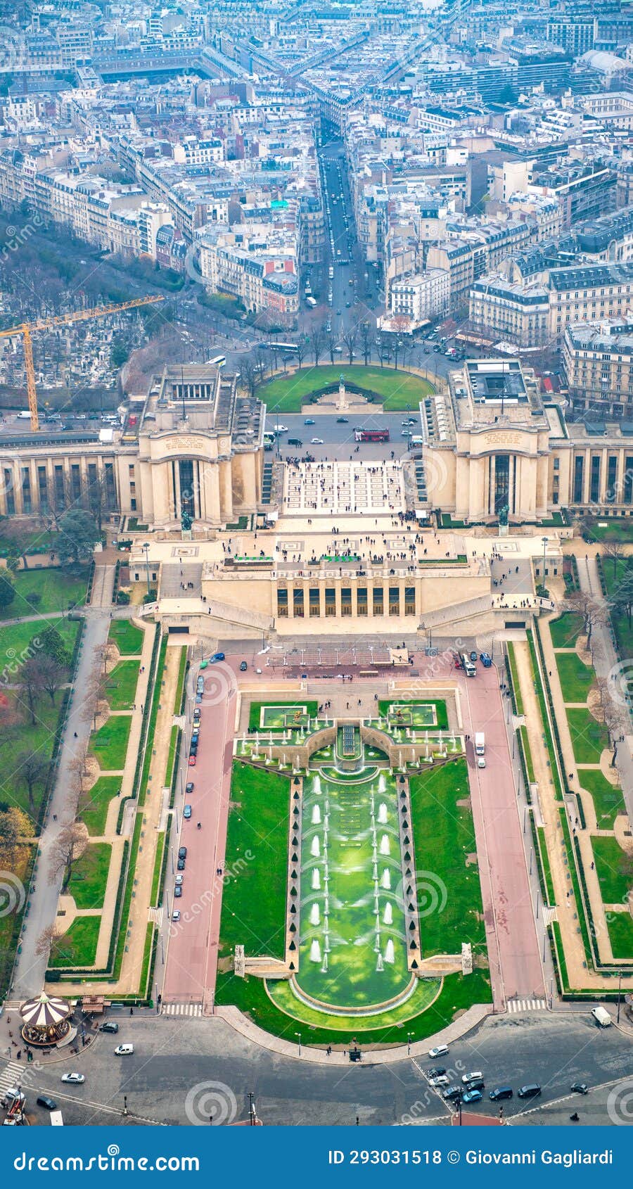 Paris City View from Eiffel Tower Stock Photo - Image of skyscraper ...