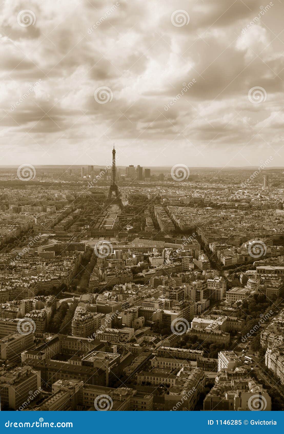 Paris cityscape stock image. Image of building, arial - 1146285