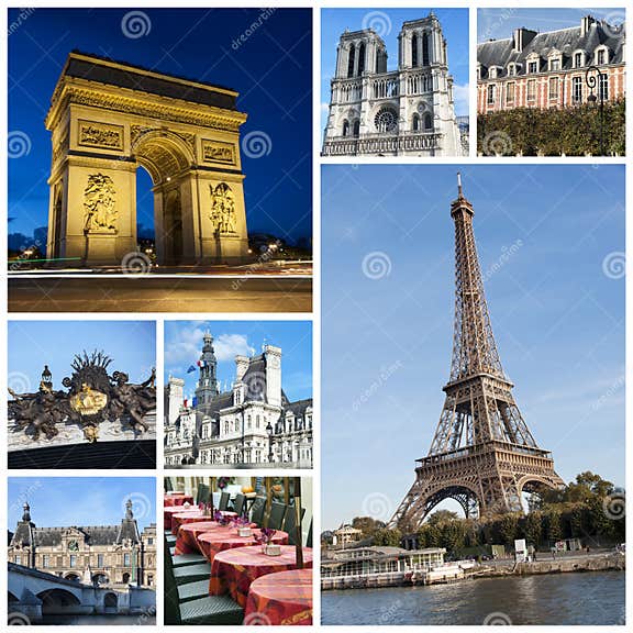 Paris collage stock image. Image of metro, parisian, france - 28235055