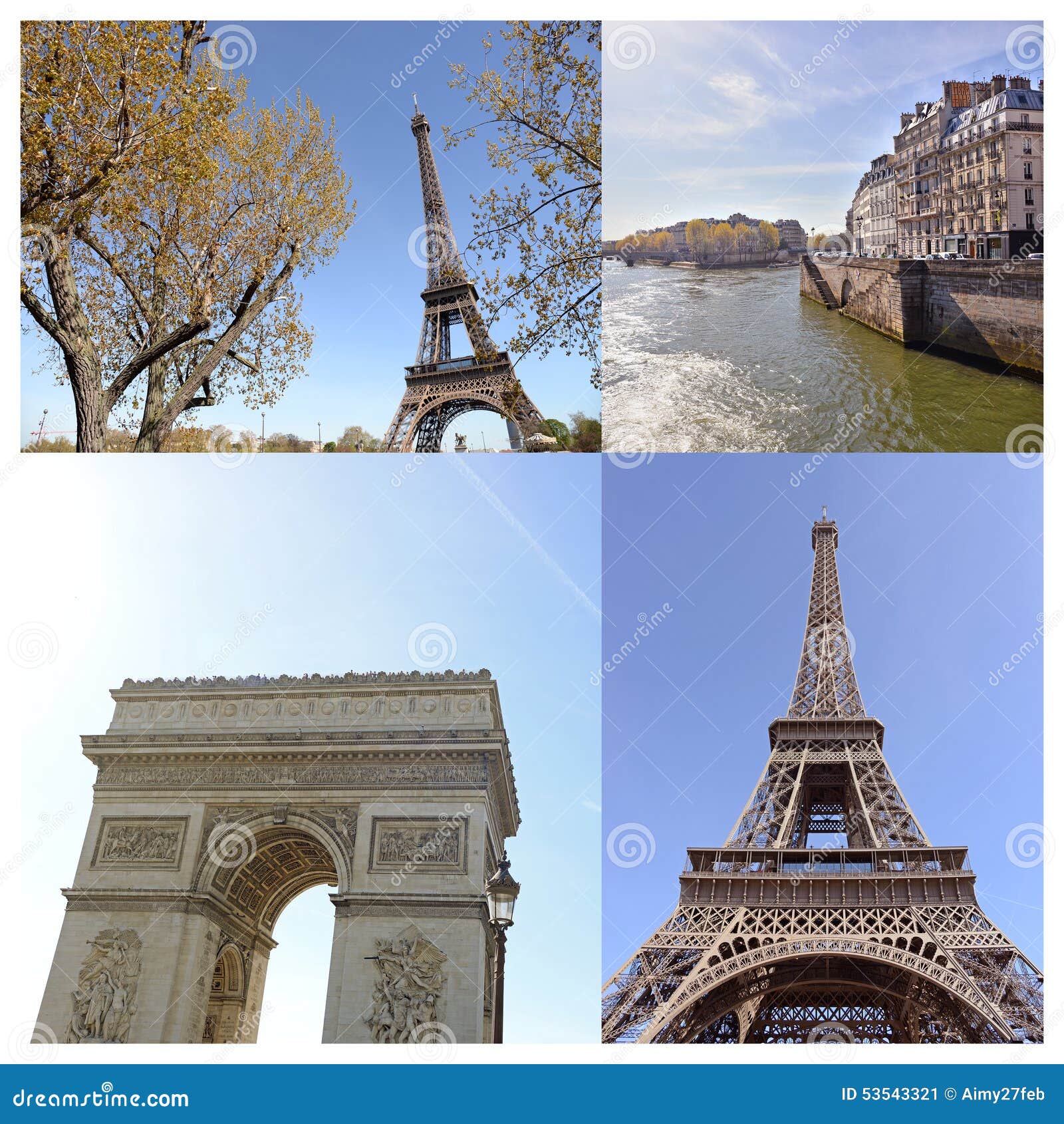 Paris Collage Royalty-Free Stock Photography | CartoonDealer.com #53543321