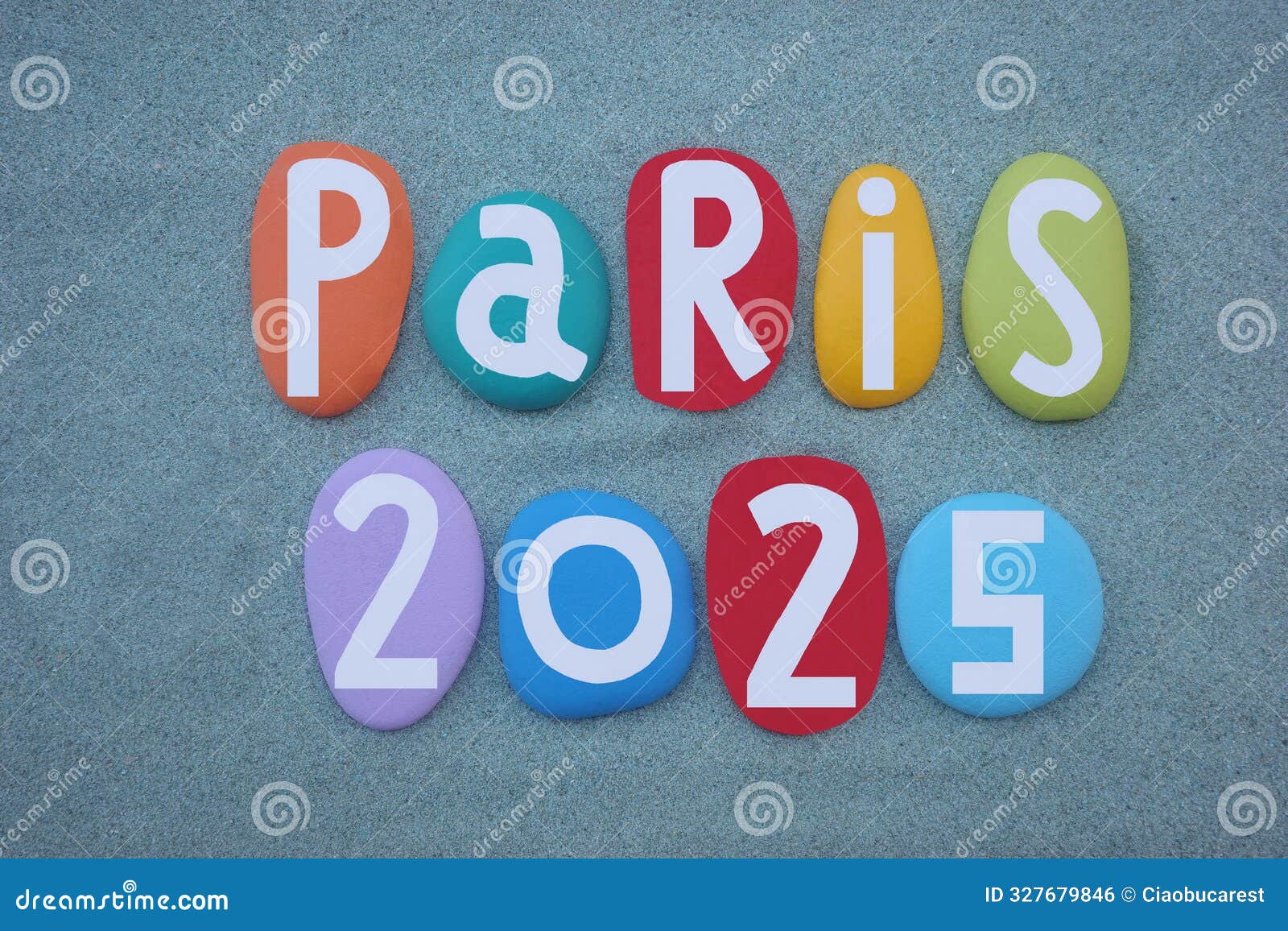 Paris Letters With Monuments Isolated On White Royalty-Free Stock ...