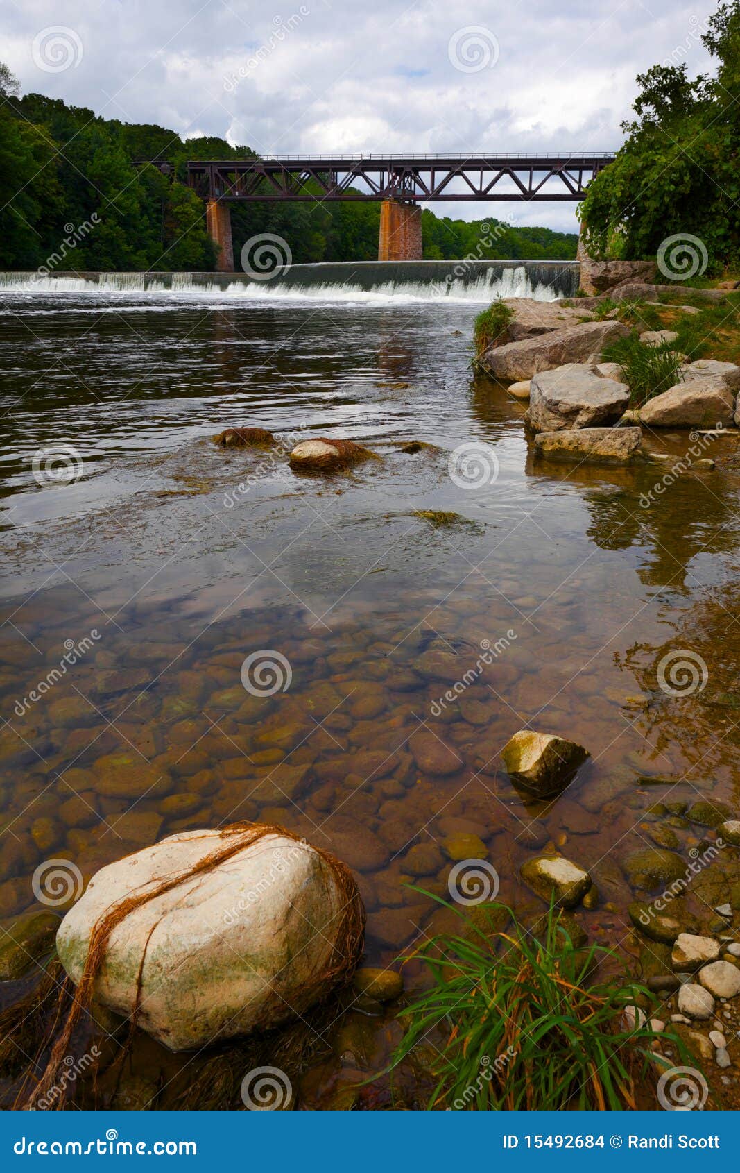 Paris Dam and Train Bridge stock photo. Image of industrial - 15492684