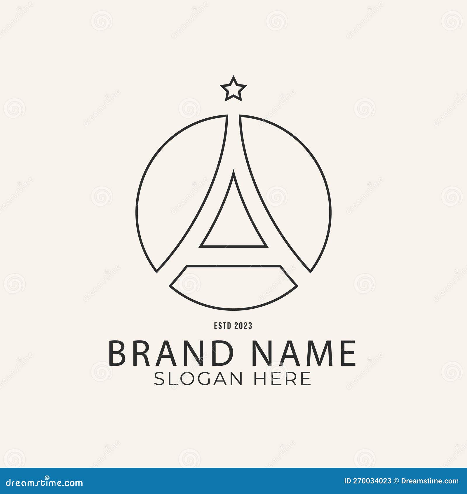 A Paris Eiffel Line Art Logo Design Vector Illustration Stock Vector ...