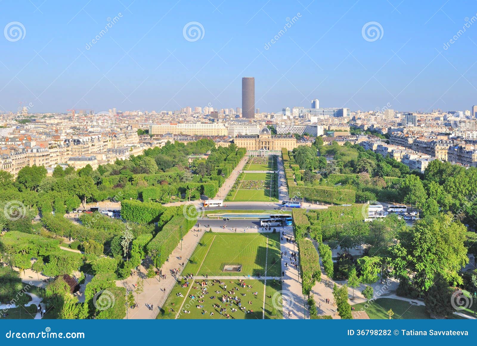 Paris from the Eiffel Tower Stock Photo - Image of evening, sunny: 36798282