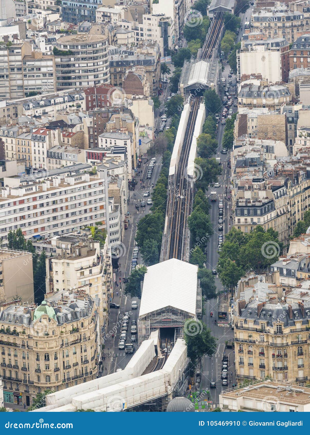Paris External Metro Train System, Aerial View Stock Photo - Image of ...