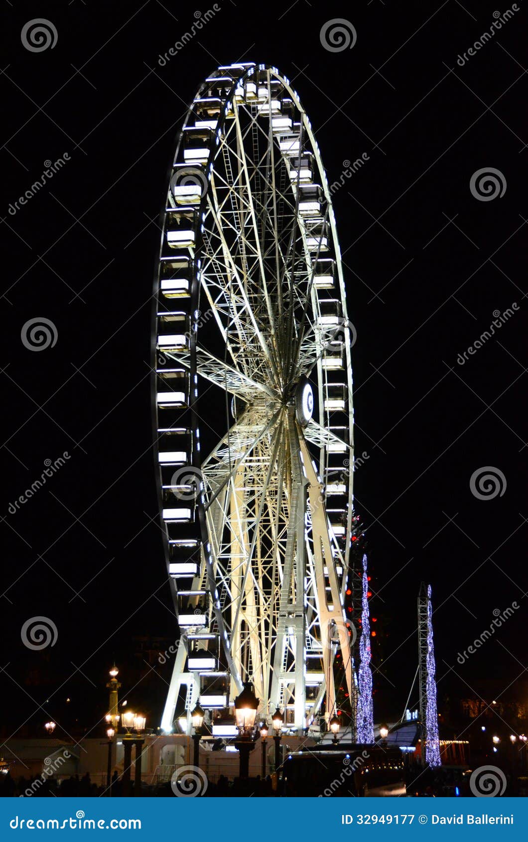 Paris Ferris wheel stock image. Image of europe, festival - 32949177