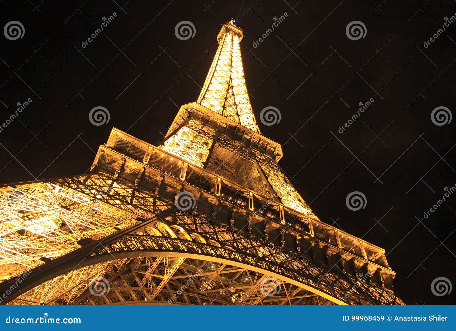 View Of Bottom Of Rocket On Background Of Sky. Action. Realistic ...