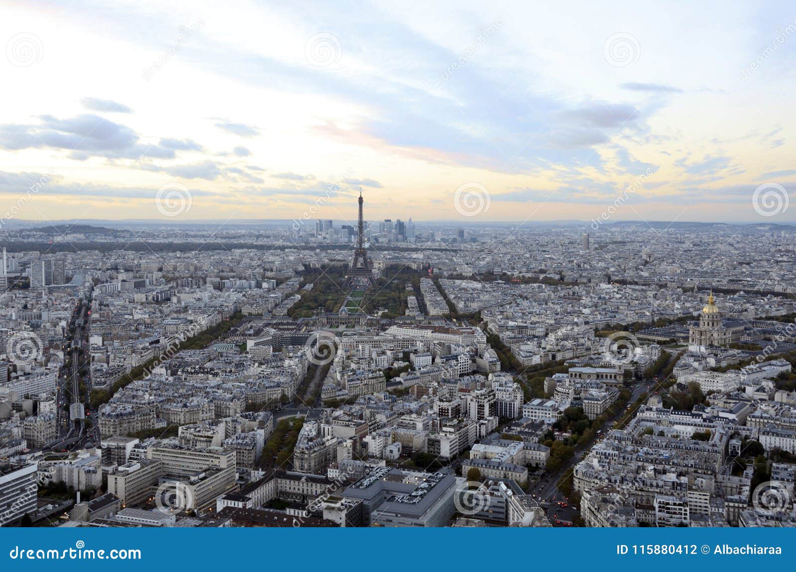 Paris. France. Eiffel Tower. Panoramic View of the City. Stock Photo ...