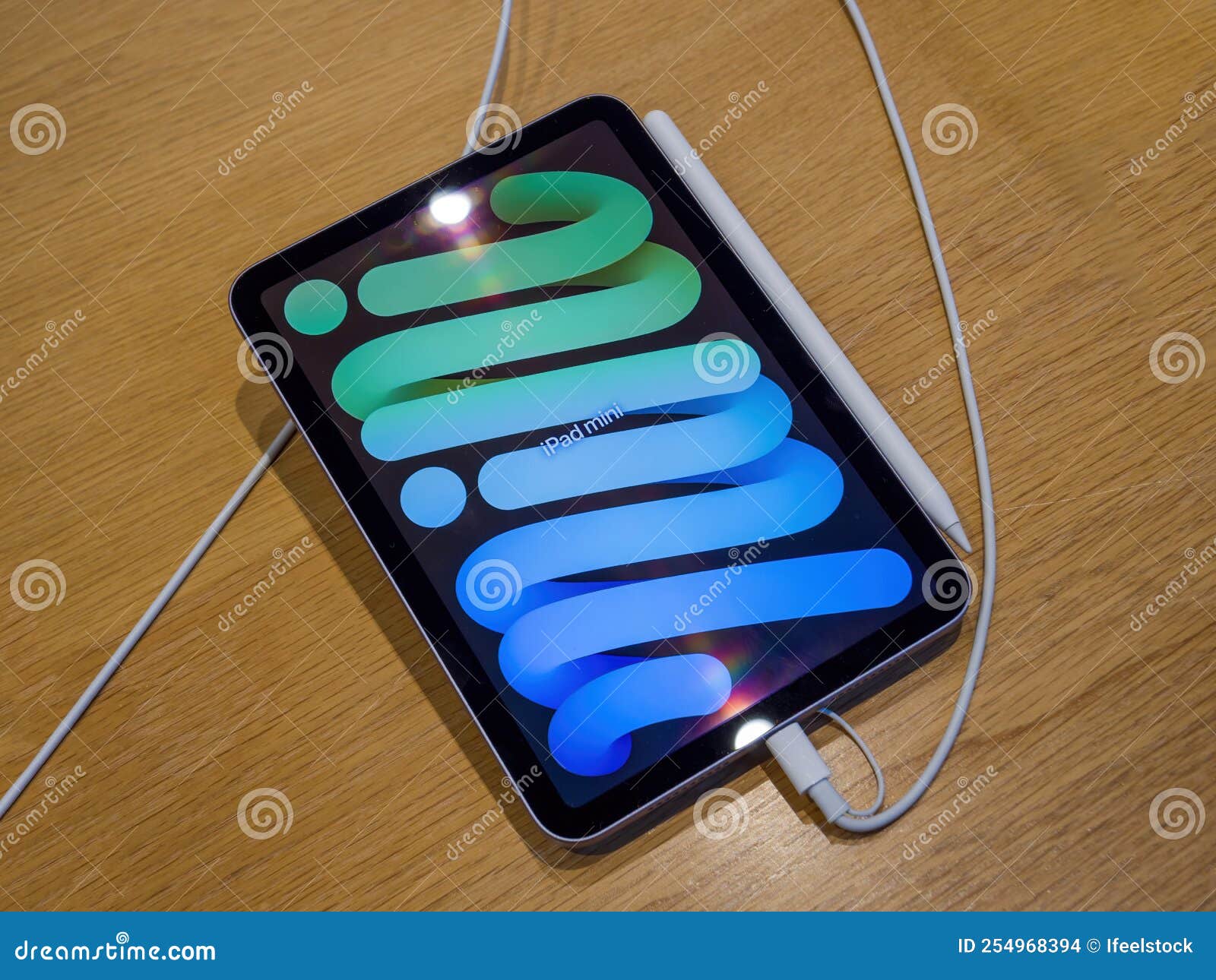 Rows of Multiple IPad Mini Pro Computer Tablets Computers Inside ...