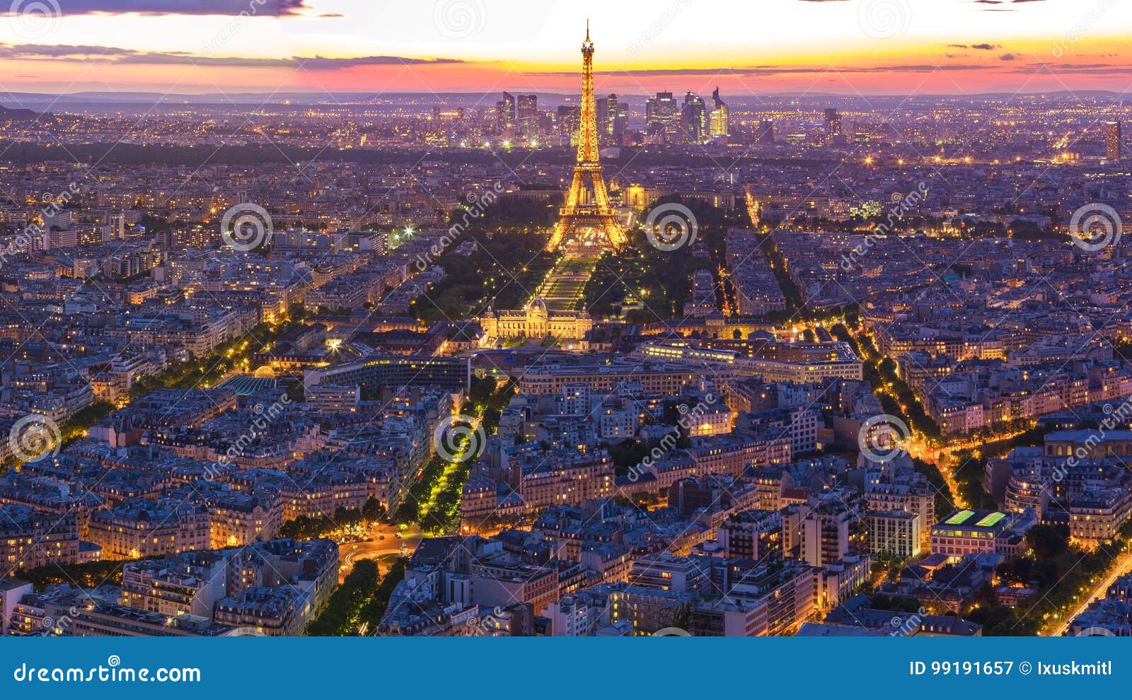 Cityscape with View of Eiffel Tower in Paris, France Editorial ...