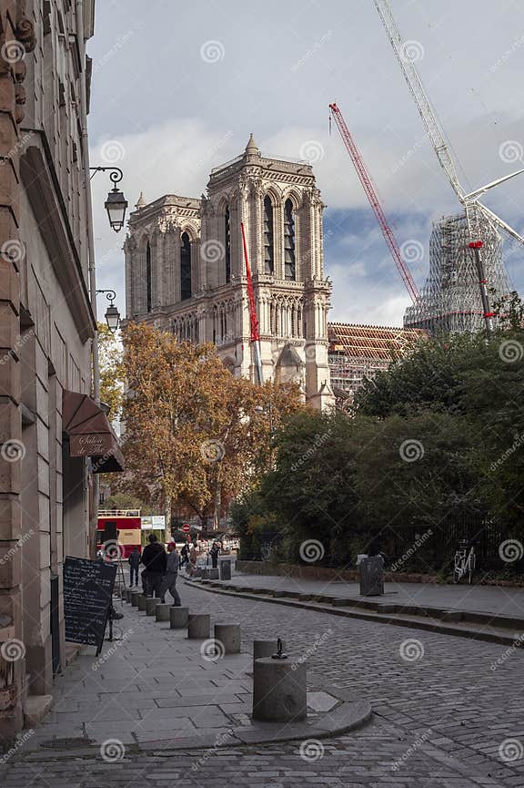 Paris France November 1 2023 Reconstruction Of Notre Dame