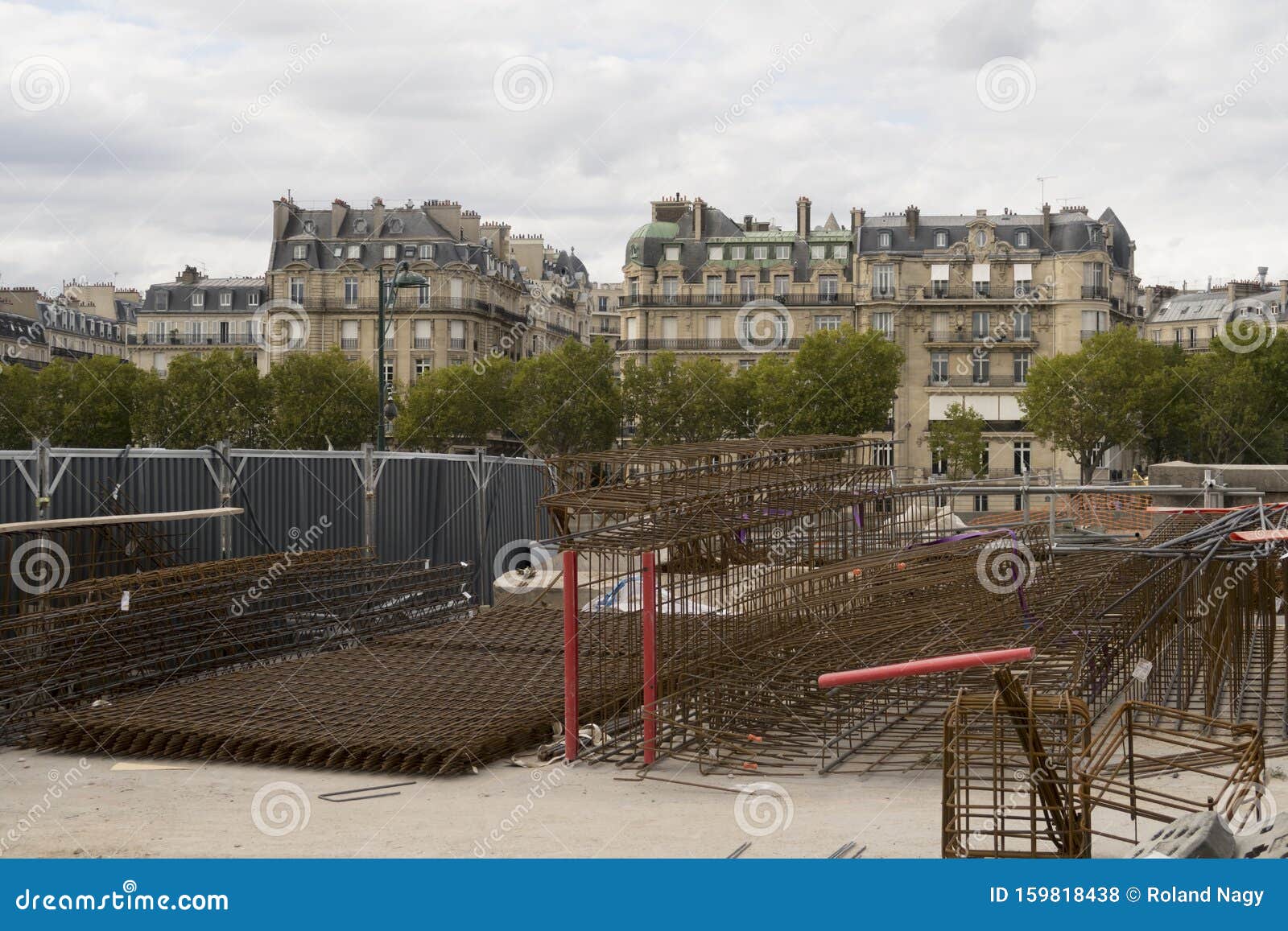 Road work in Paris stock photo. Image of color, mason - 159818438