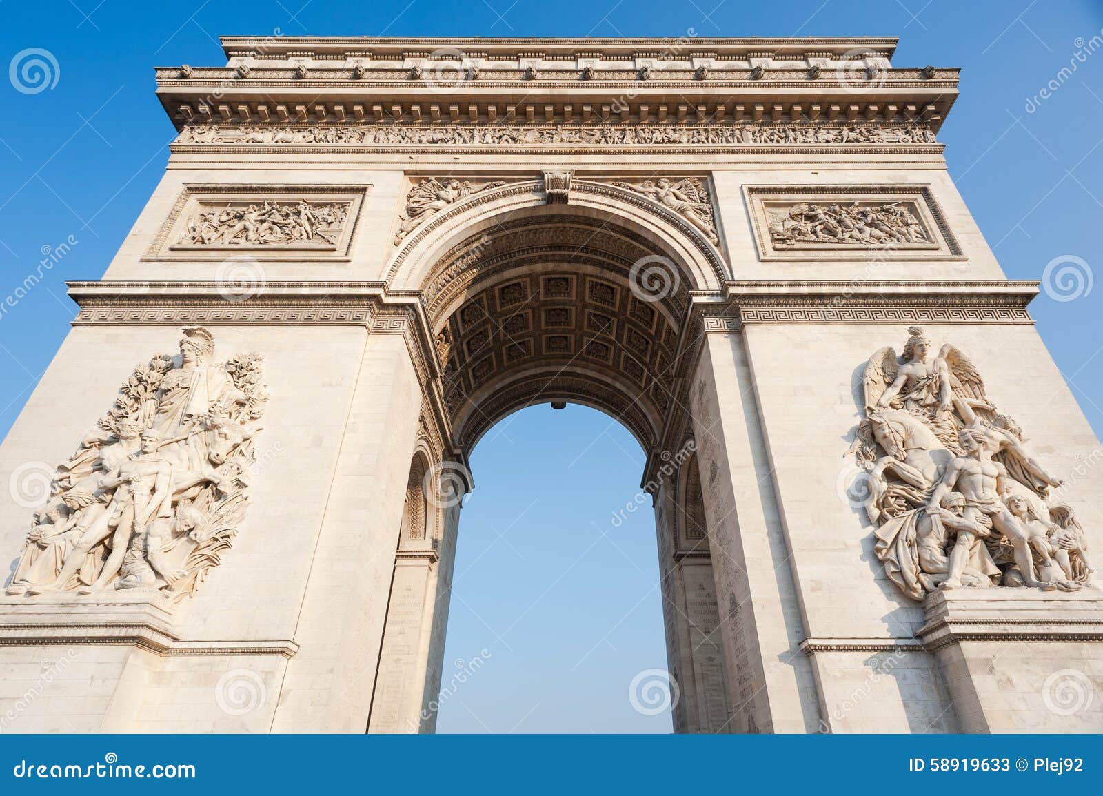 Paris - France - Triumphal Arch Stock Image - Image of building, france ...