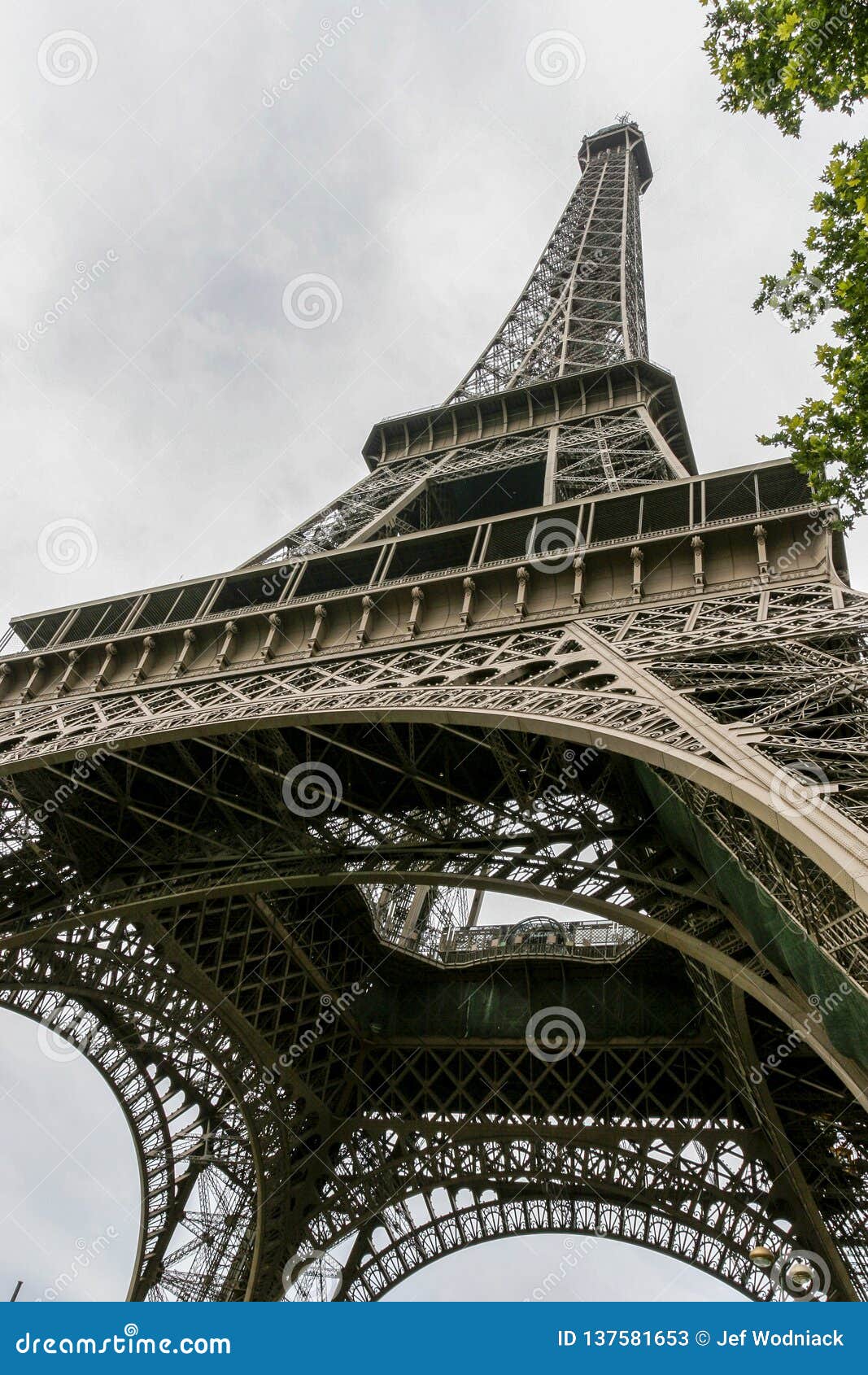 View from Below of Eiffel Tower in Paris France. Editorial Stock Photo ...
