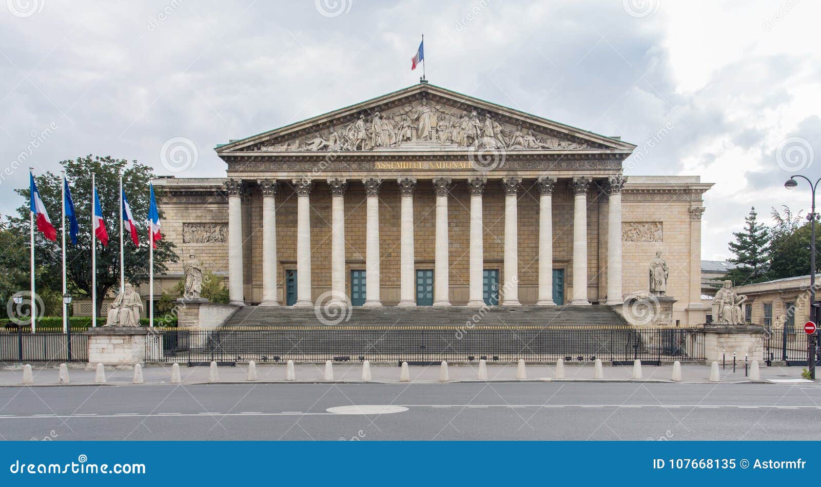 Paris French Assembly Building Front Facade Editorial Image - Image of ...