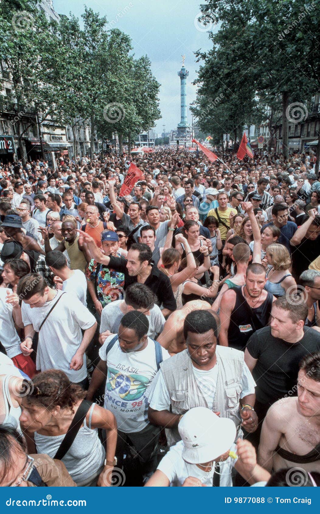 Paris Gay Pride, Crowd Scene Editorial Stock Photo - Image of crowd ...