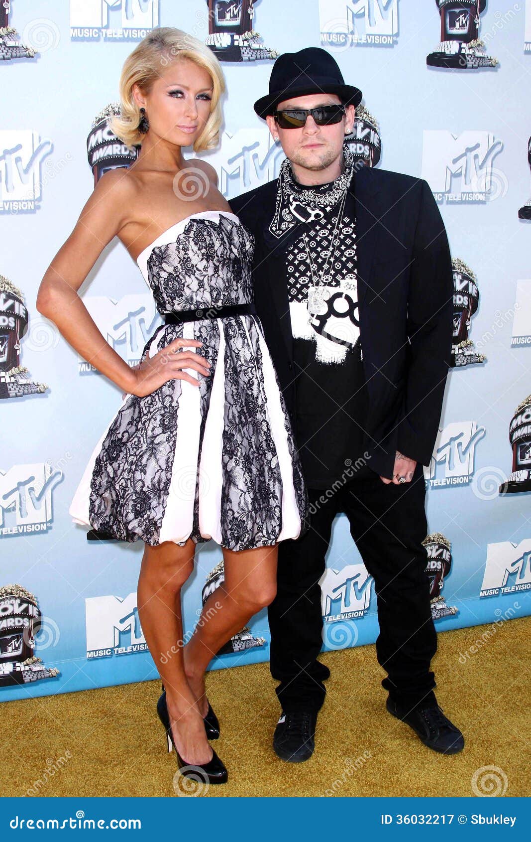 Paris Hilton, Benji Madden photographie éditorial. Image of ville ...