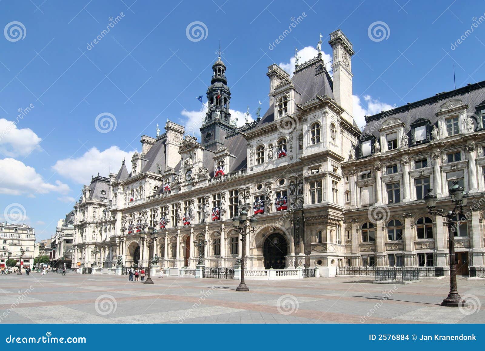 Paris: Hotel de Ville stock photo. Image of france, tourism - 2576884