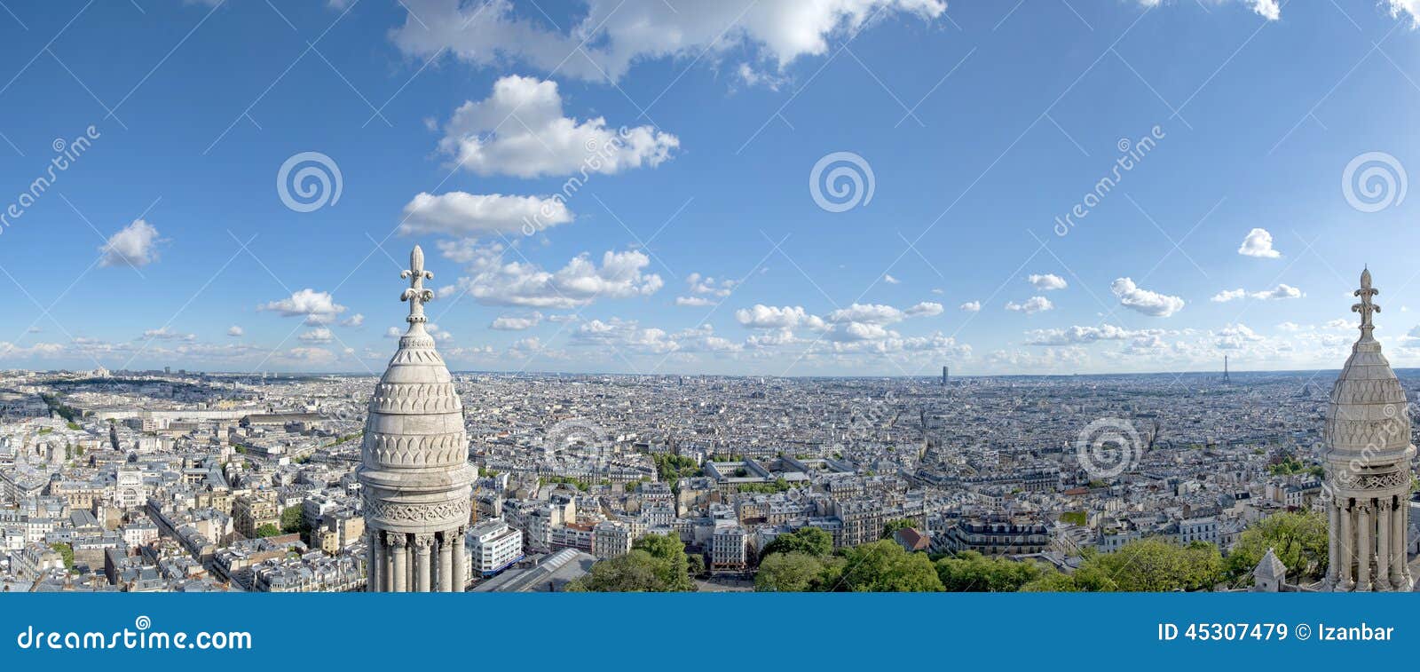 Paris Huge Aerial View from Montmatre Editorial Stock Image - Image of ...