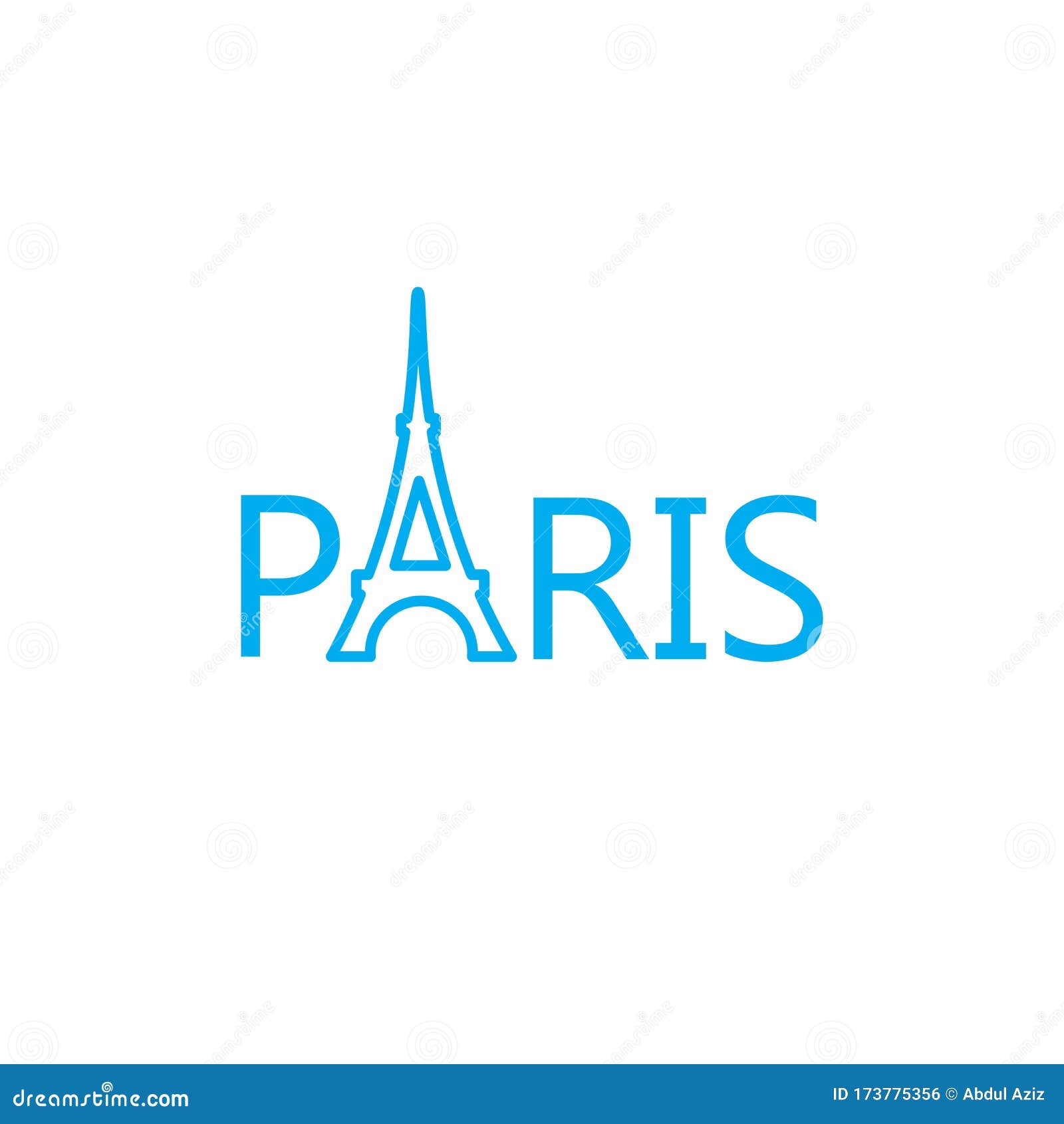 Paris logo vector stock vector. Illustration of vector - 173775356