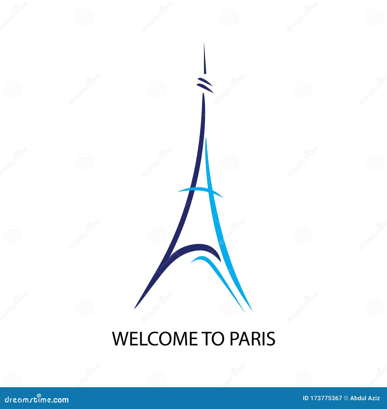 Paris logo vector stock vector. Illustration of tourist - 173775367