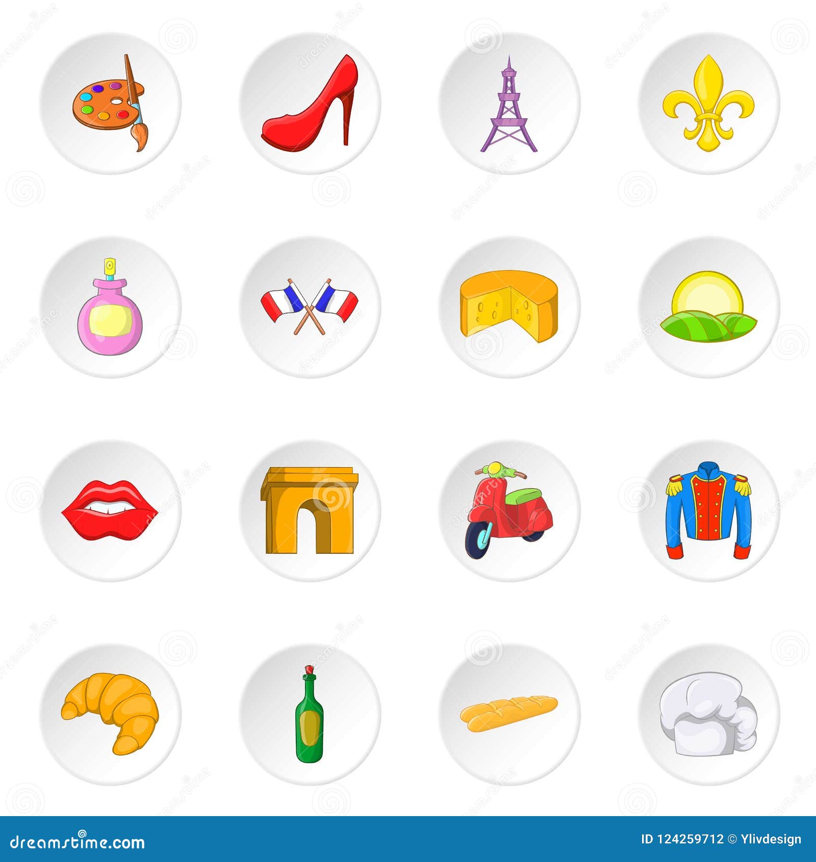 Paris Icons Design. Vector Illustration | CartoonDealer.com #18239512