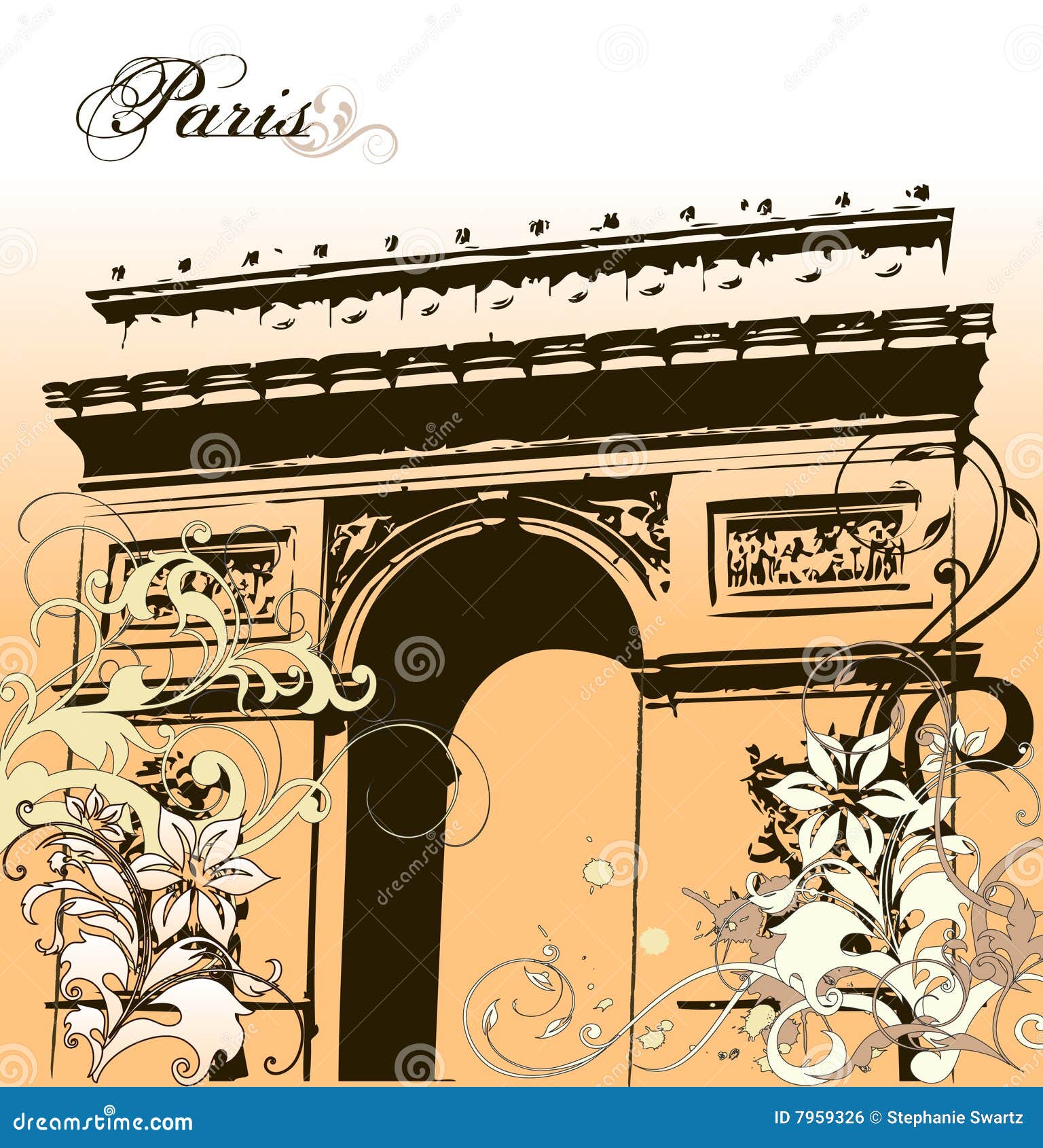 Paris illustration stock illustration. Illustration of transport - 7959326