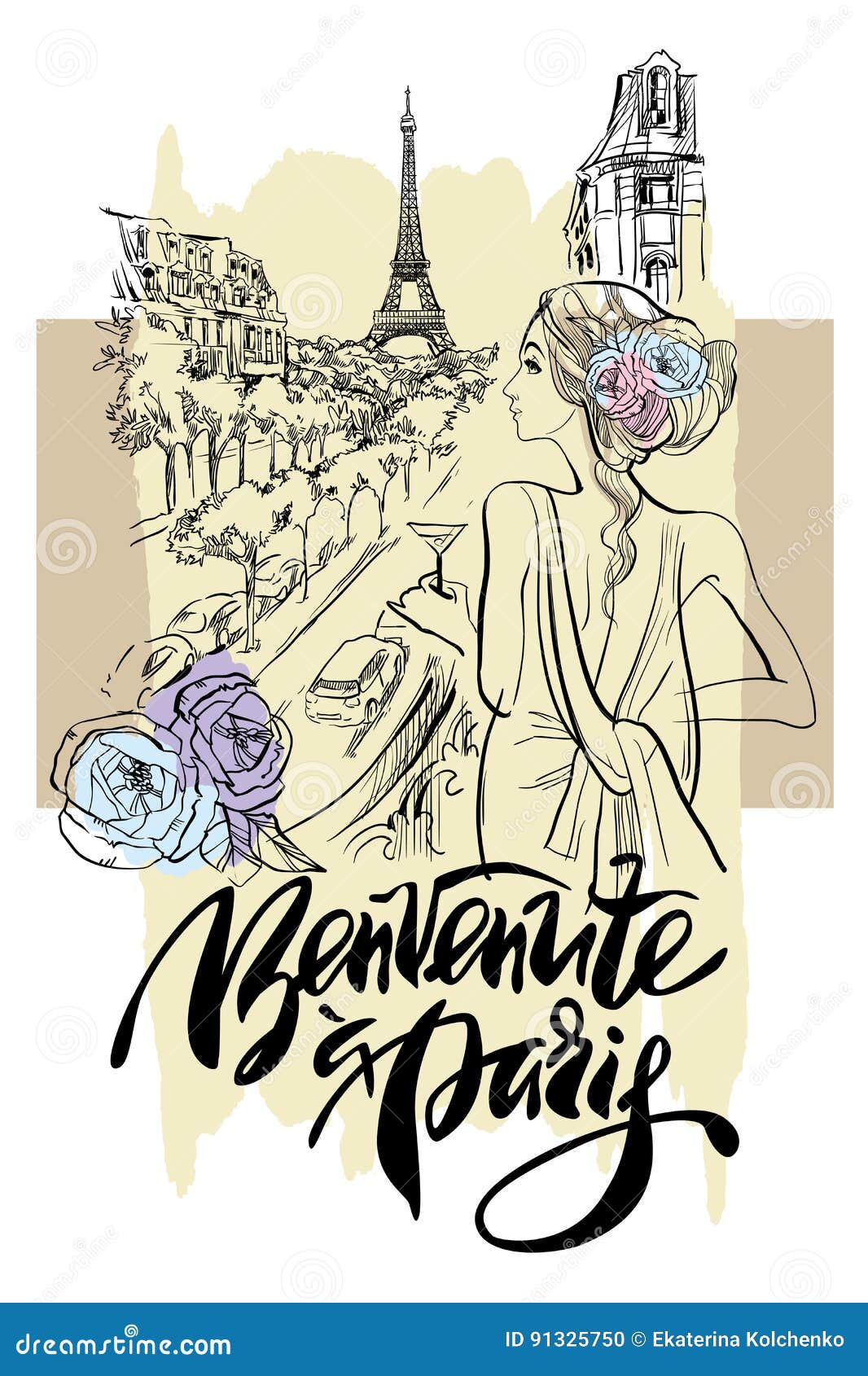 Paris illustration. stock illustration. Illustration of decoration ...