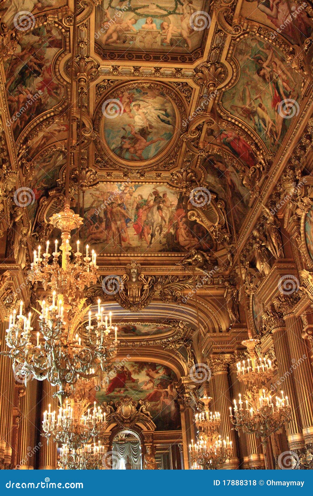 Paris: Innenraum Der Oper Garnier Stockfoto - Bild von frankreich ...