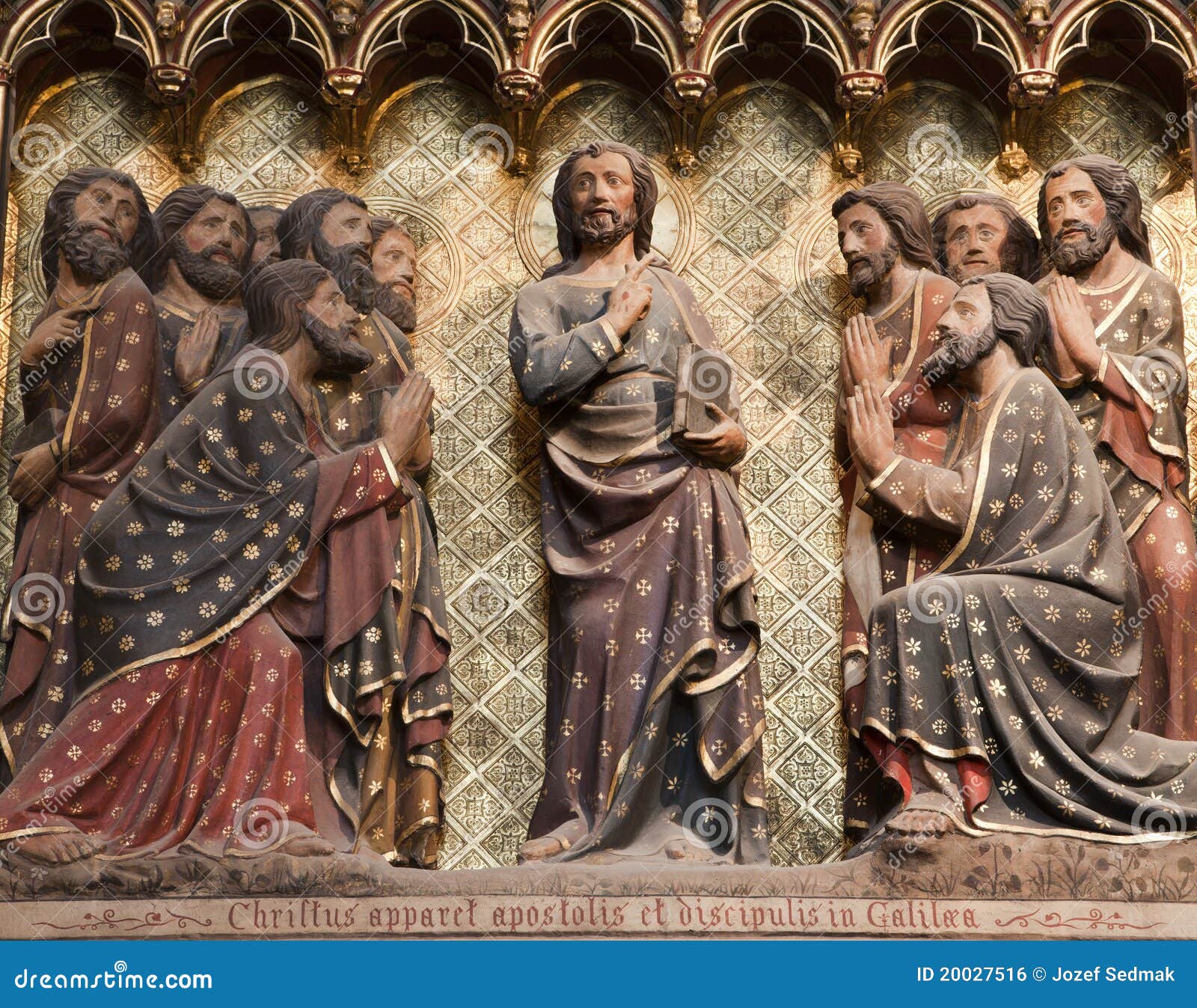 Paris - Jesus and apostle editorial photo. Image of wood - 20027516