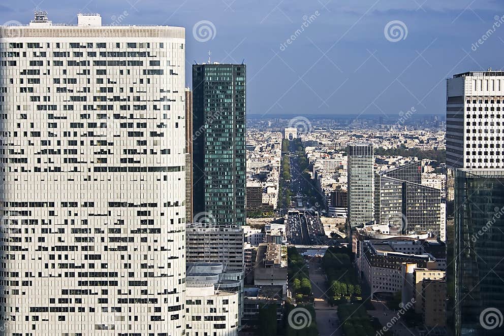 Paris la defense stock image. Image of defense, blue - 12625041