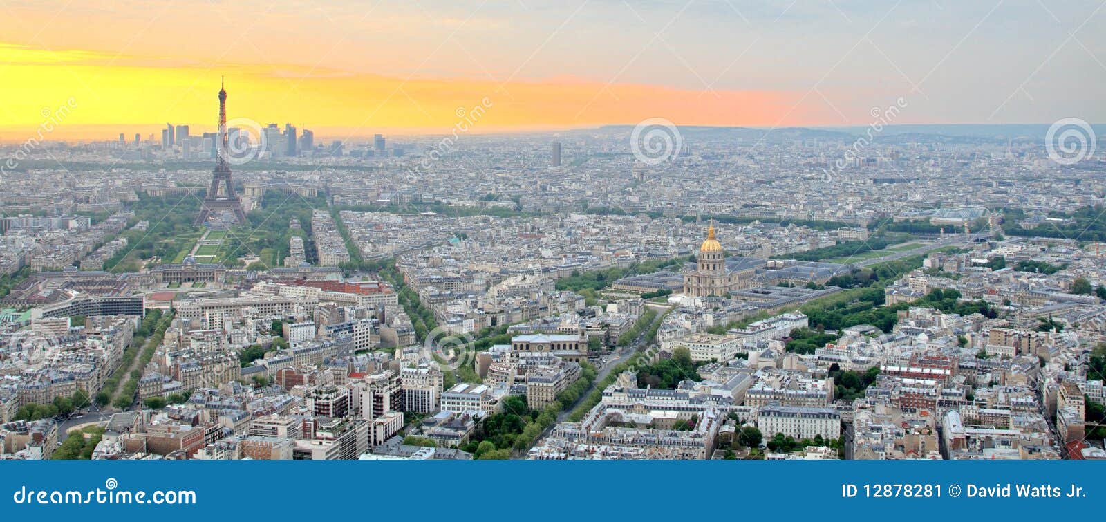 Paris Landscape stock image. Image of sunset, urban, sprawl - 12878281