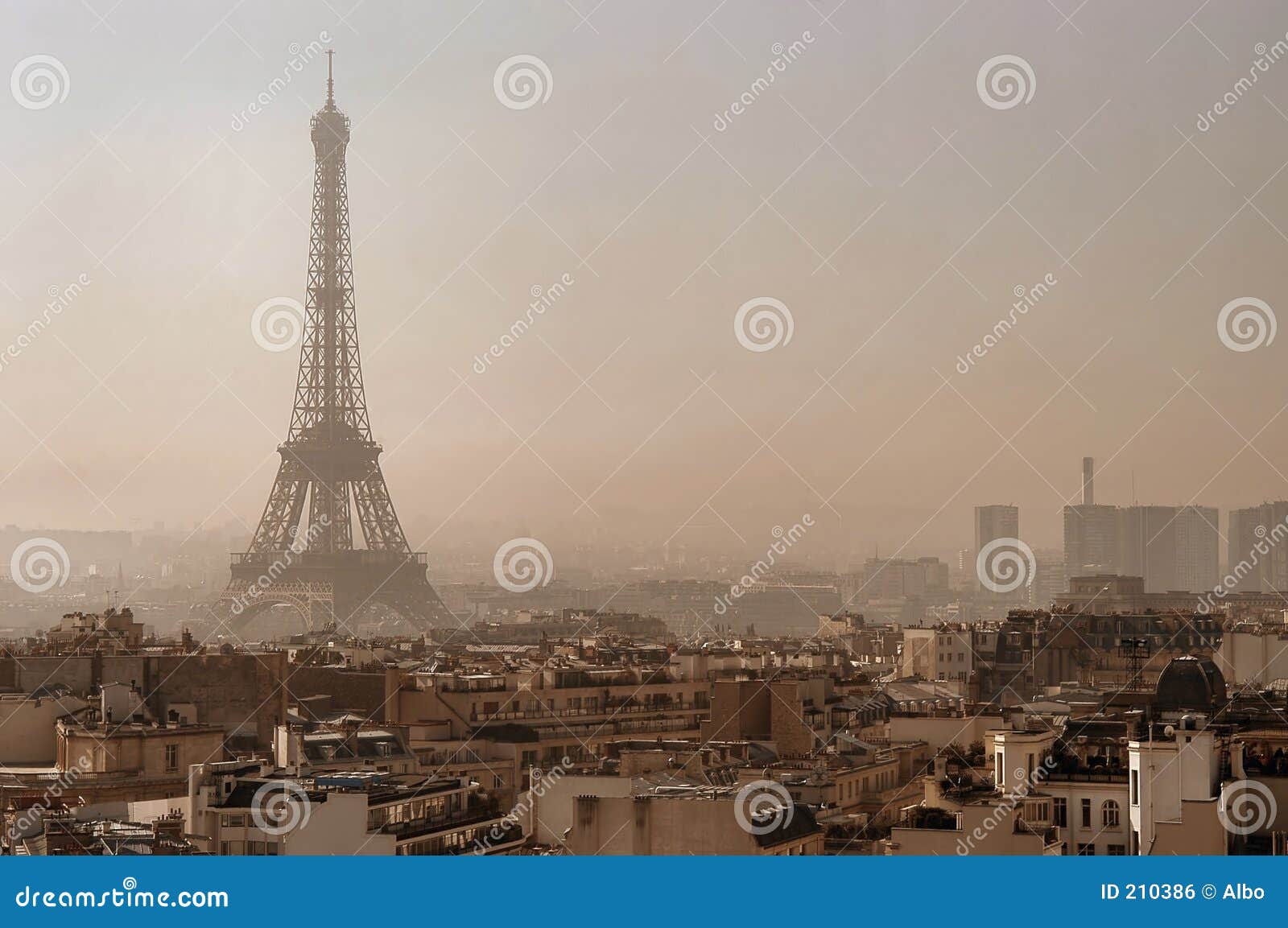 Paris landscape stock photo. Image of building, view, france - 210386