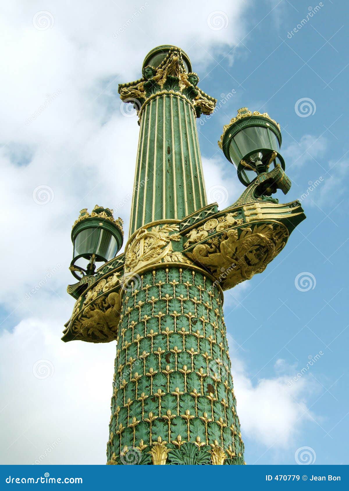 Paris lightpost stock image. Image of metal, life, ripple - 470779