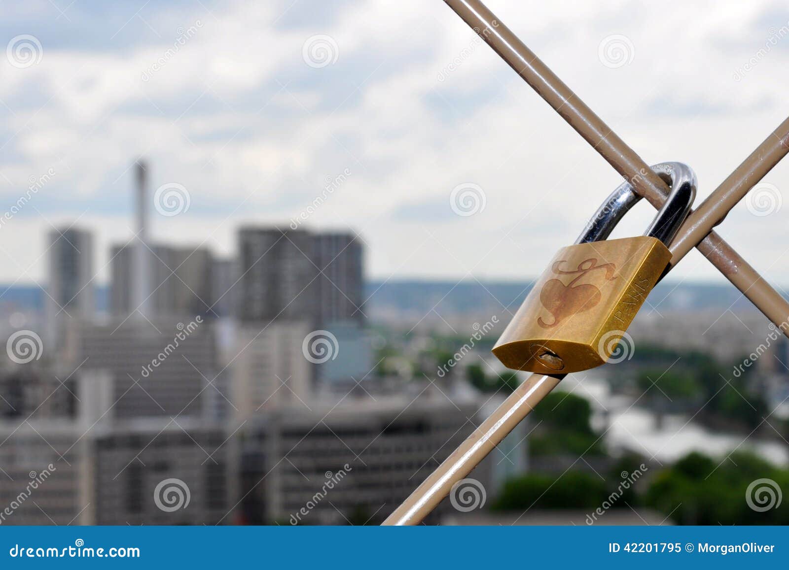 Paris Love Lock stock image. Image of gift, tourist, eifel - 42201795