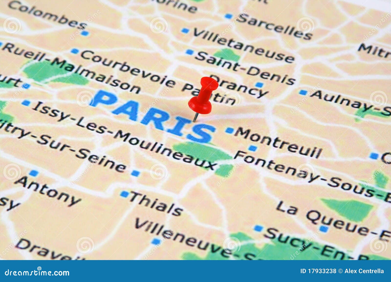 Paris map stock photo. Image of paris, france, push, idea - 17933238