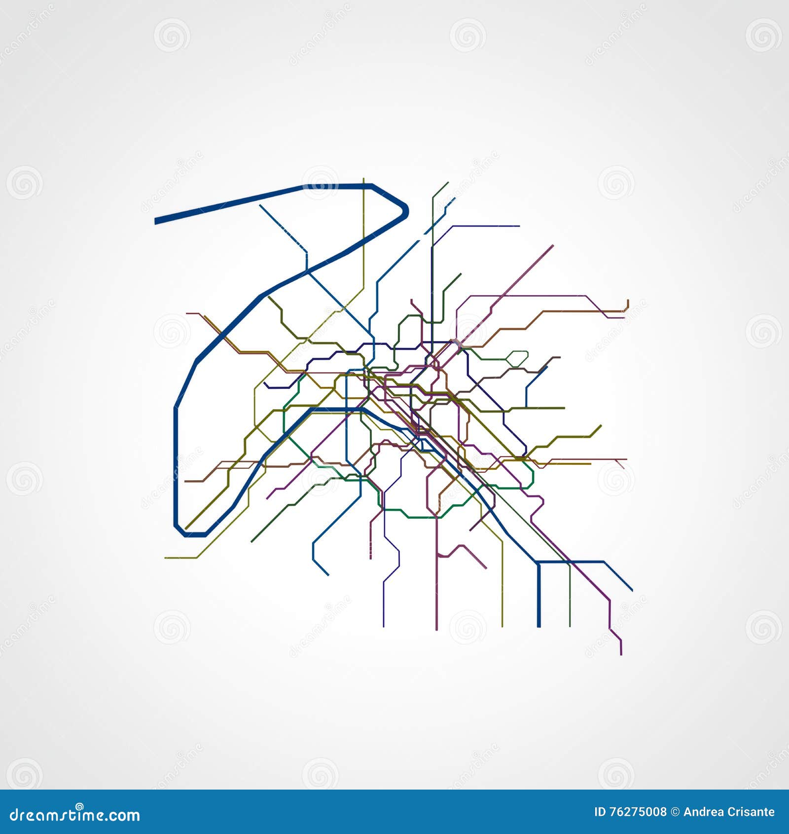 Paris Metro Map Isolated On White Background Stock Illustration ...