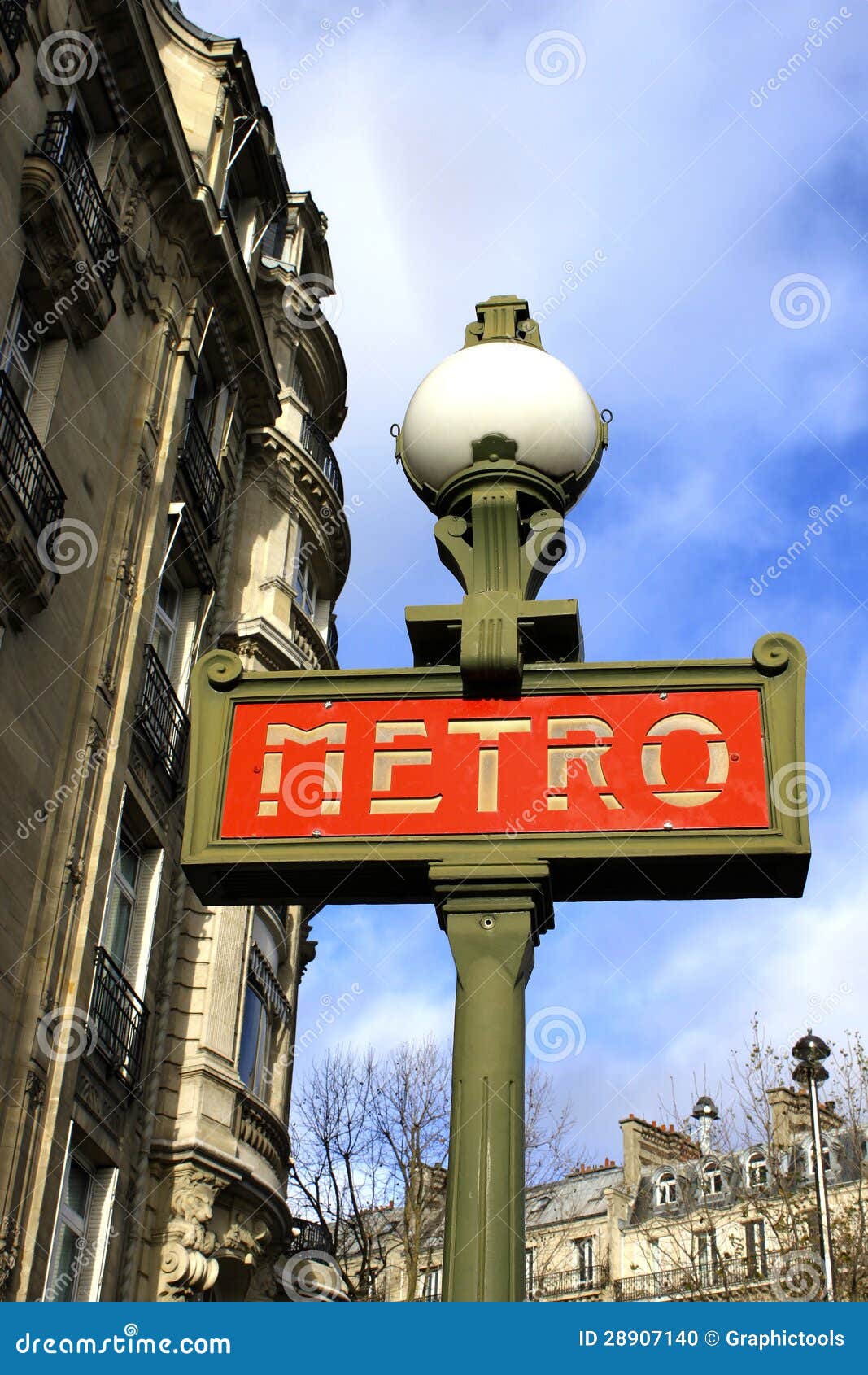 Paris Metro sign editorial image. Image of grand, famous - 28907140