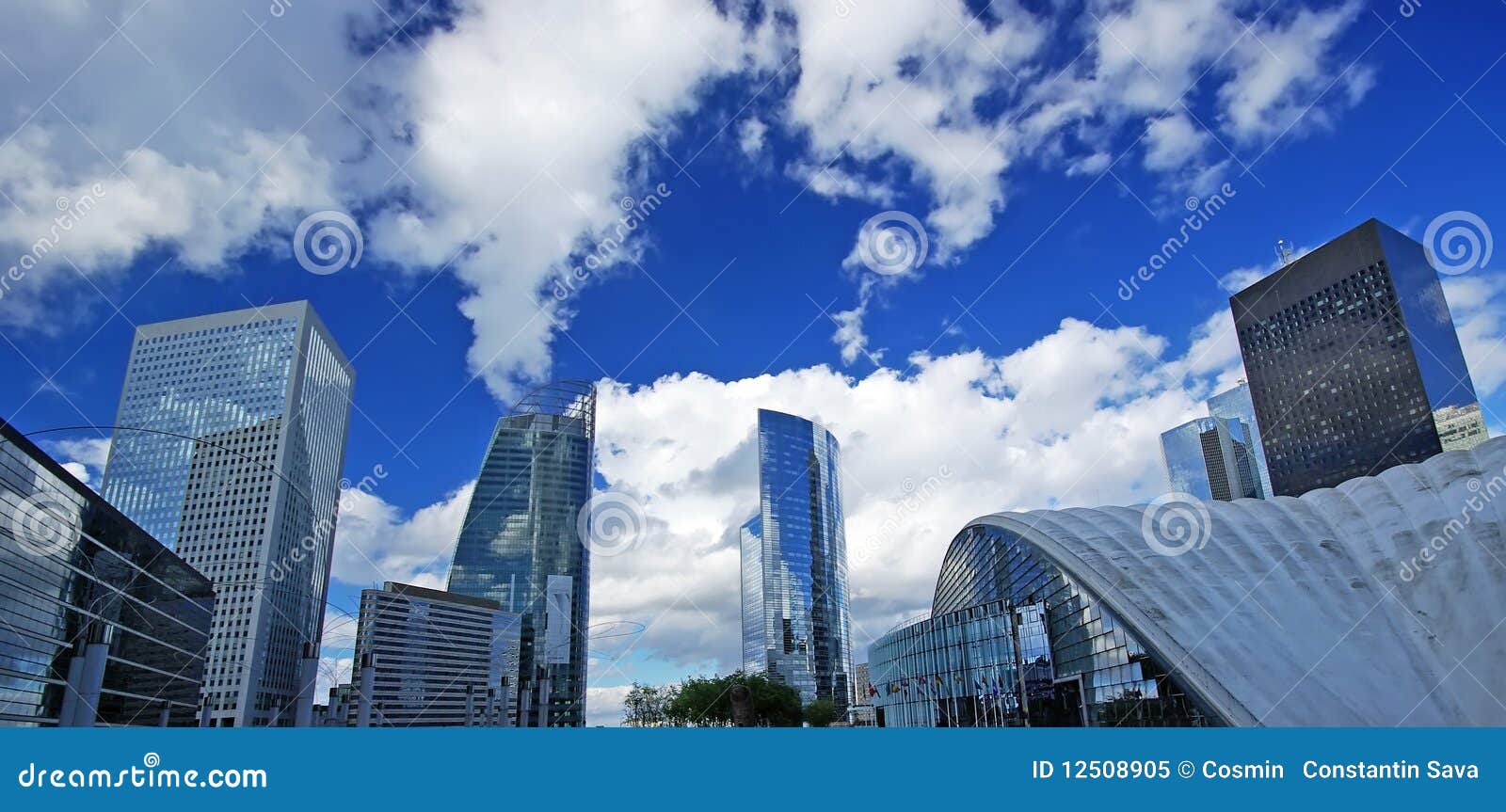 Paris modern buildings stock image. Image of cityscape - 12508905